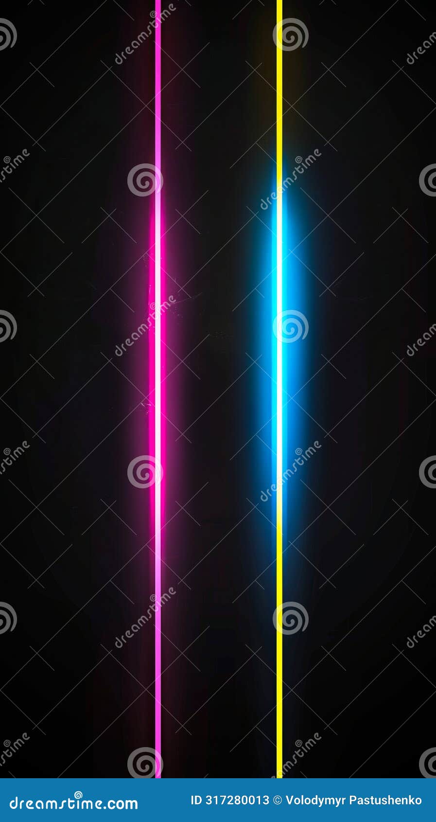 Two Brightly Colored Lines on a Black Background Stock Image - Image of ...