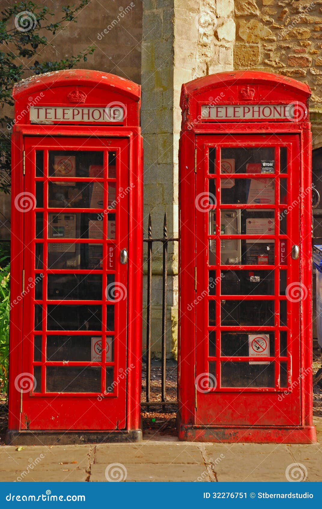 Two British Red Phone Booth Stock Image - Image of landmark, britain ...