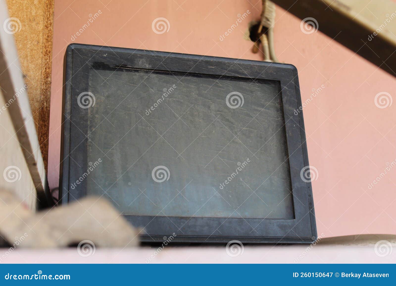 Two Broken Old Dusty Monitors. Computer Maintenance Stock Image - Image ...