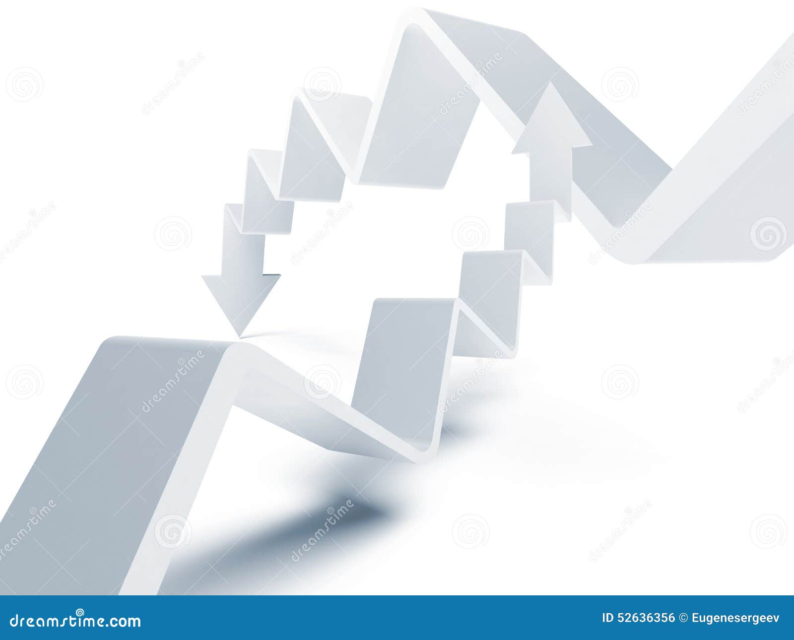 Two Broken Trend Lines are Going Up and Down Stock Illustration ...