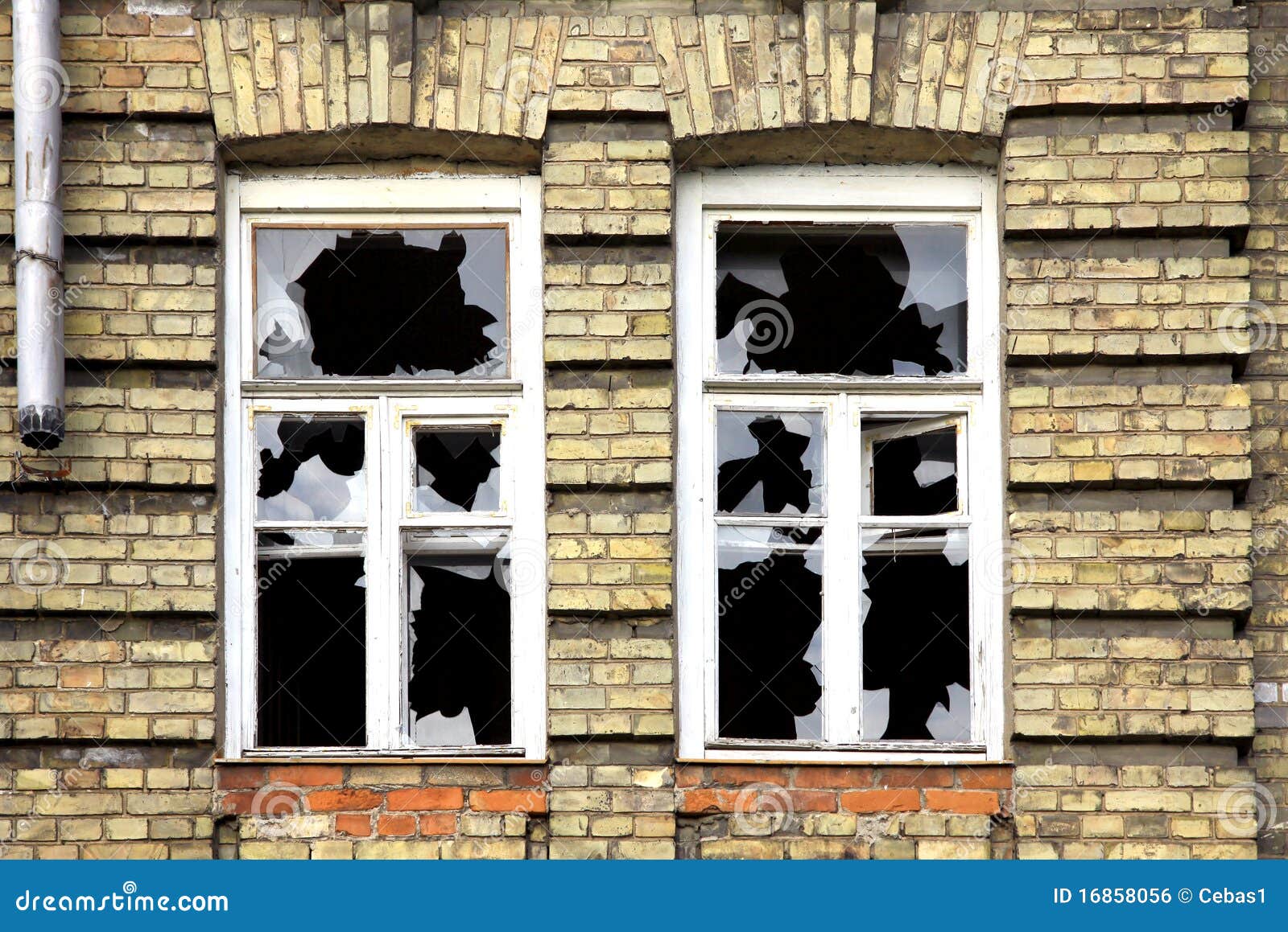 Broken Windows In Ellis Island Abandoned Psychiatric Hospital Interior ...