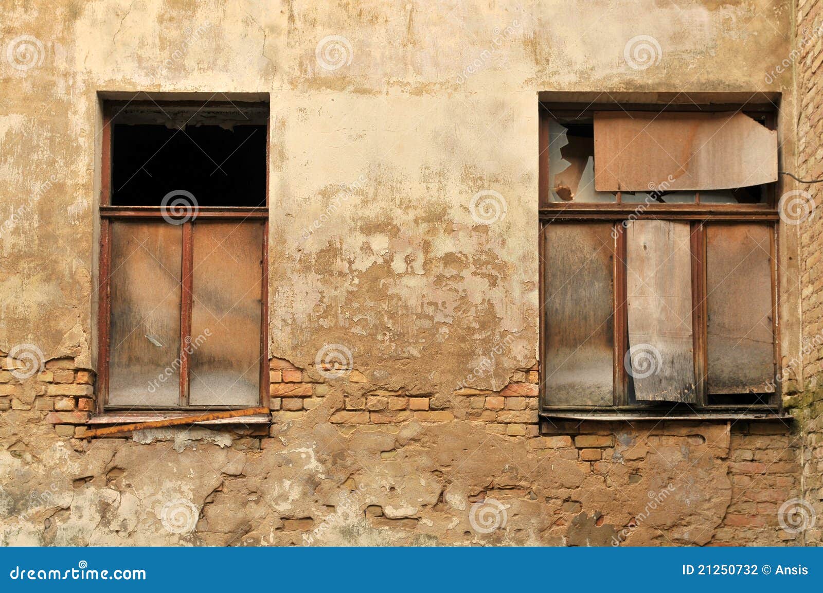Two broken windows stock photo. Image of danger, decay - 21250732