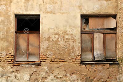 Two broken windows stock photo. Image of danger, decay - 21250732