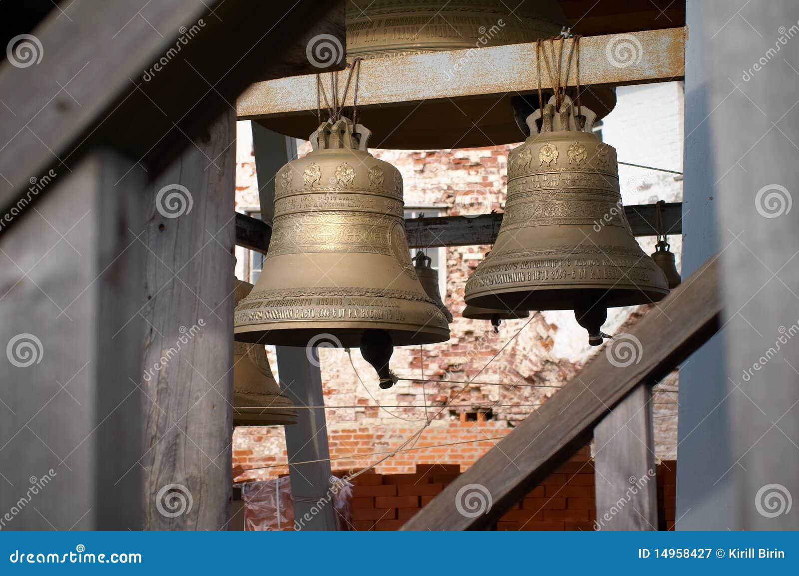 Two bronze bells stock image. Image of rings, ringing - 14958427