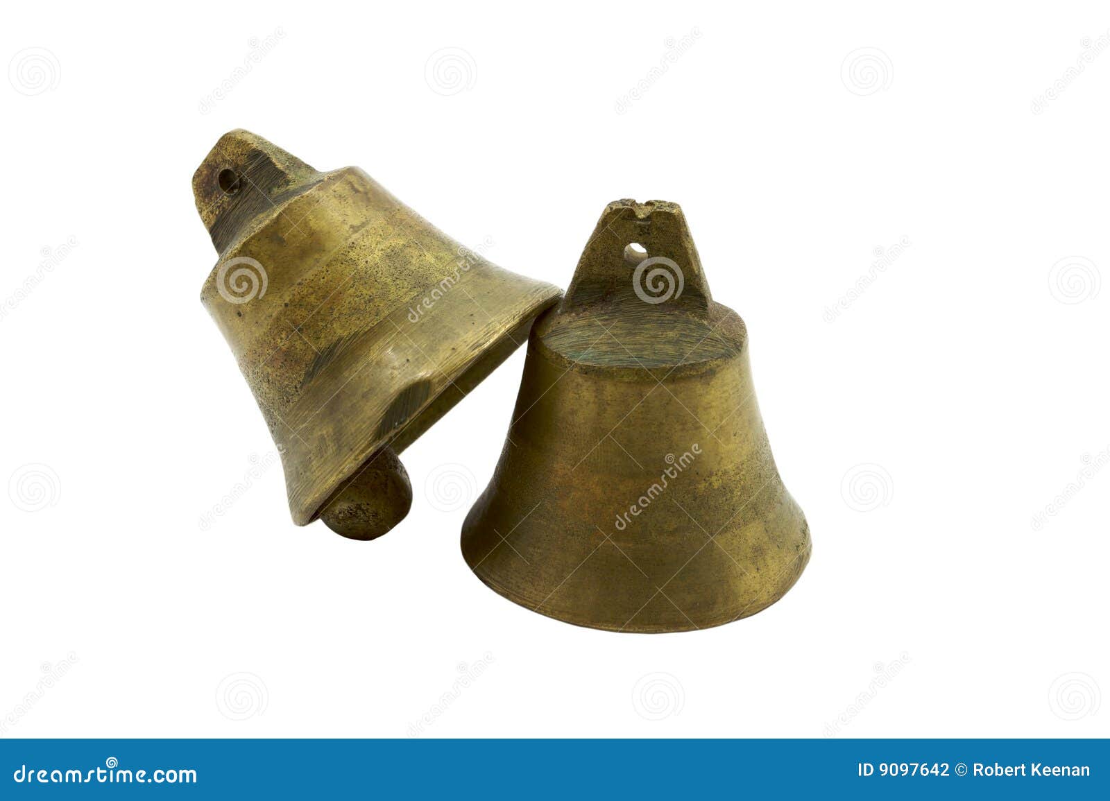 Two bronze bells stock photo. Image of tool, bronze, isolated - 9097642