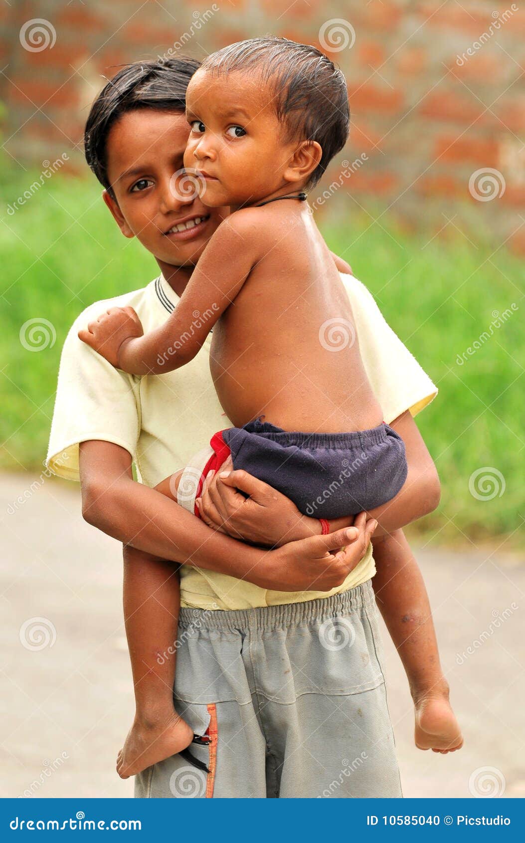 Two brothers stock photo. Image of outdoors, skinn, needy - 10585040