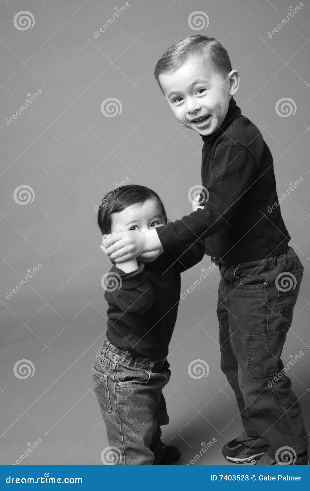 Two brothers stock photo. Image of siblings, white, plain - 7403528