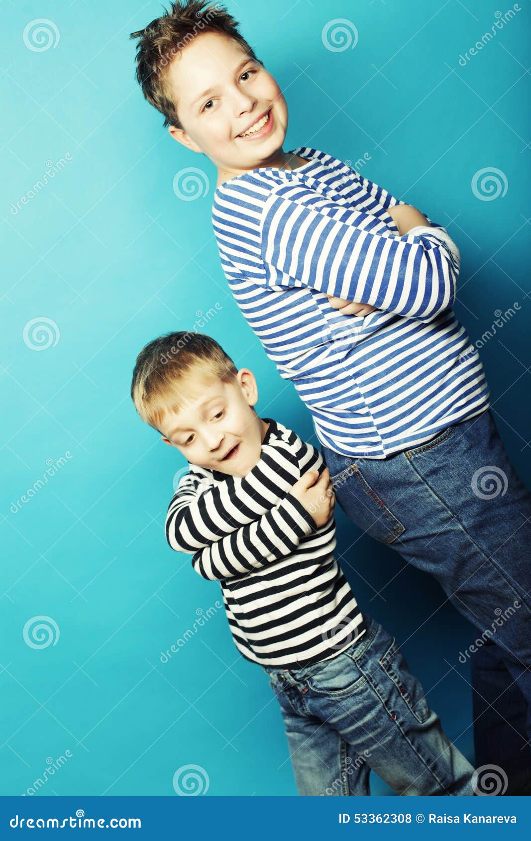 Two brothers, stock photo. Image of family, kids, studio - 53362308