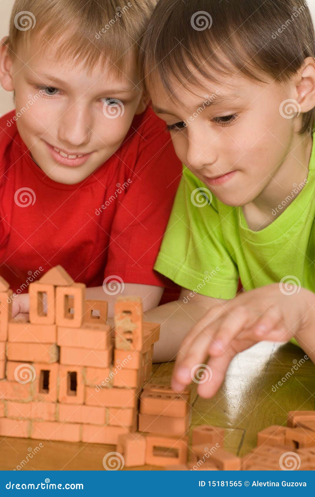 Two brothers are building stock image. Image of friendship - 15181565
