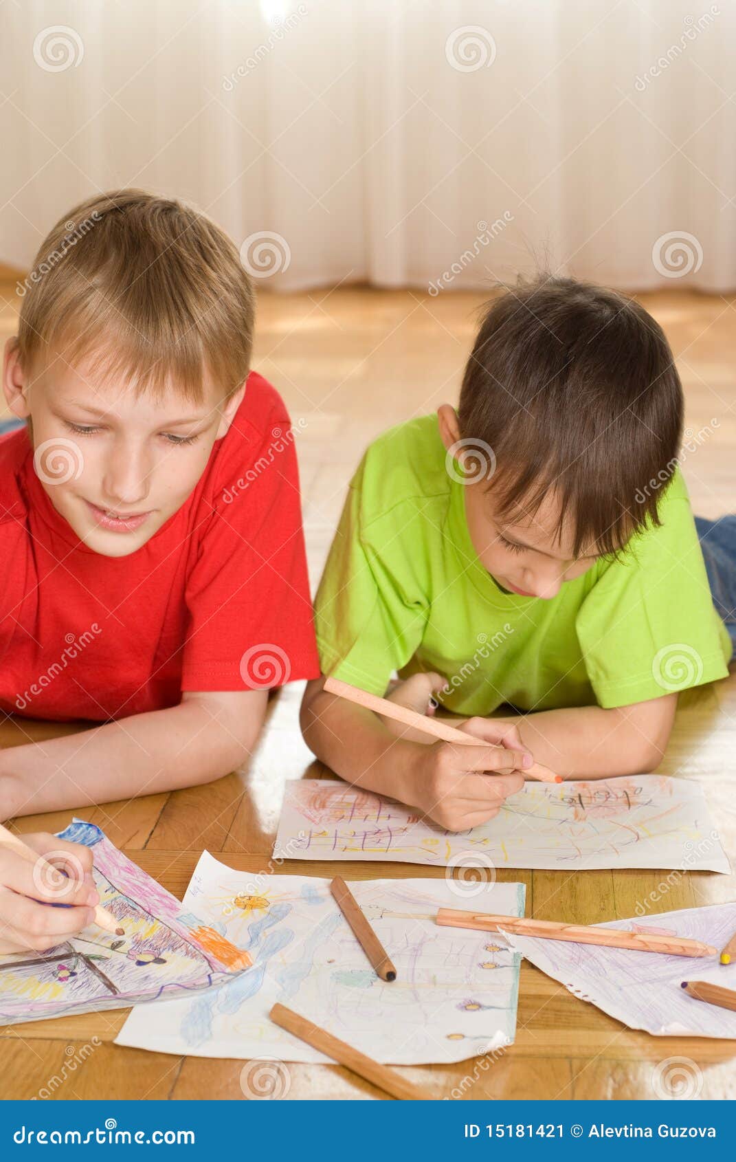 Two brothers draw stock image. Image of life, face, happy - 15181421