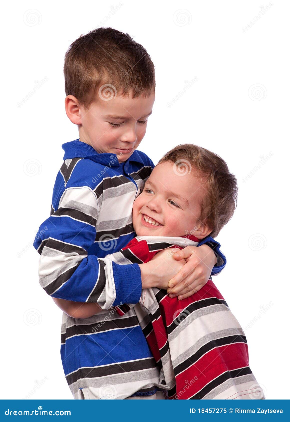 Two brothers hugging stock image. Image of portrait, merry - 18457275