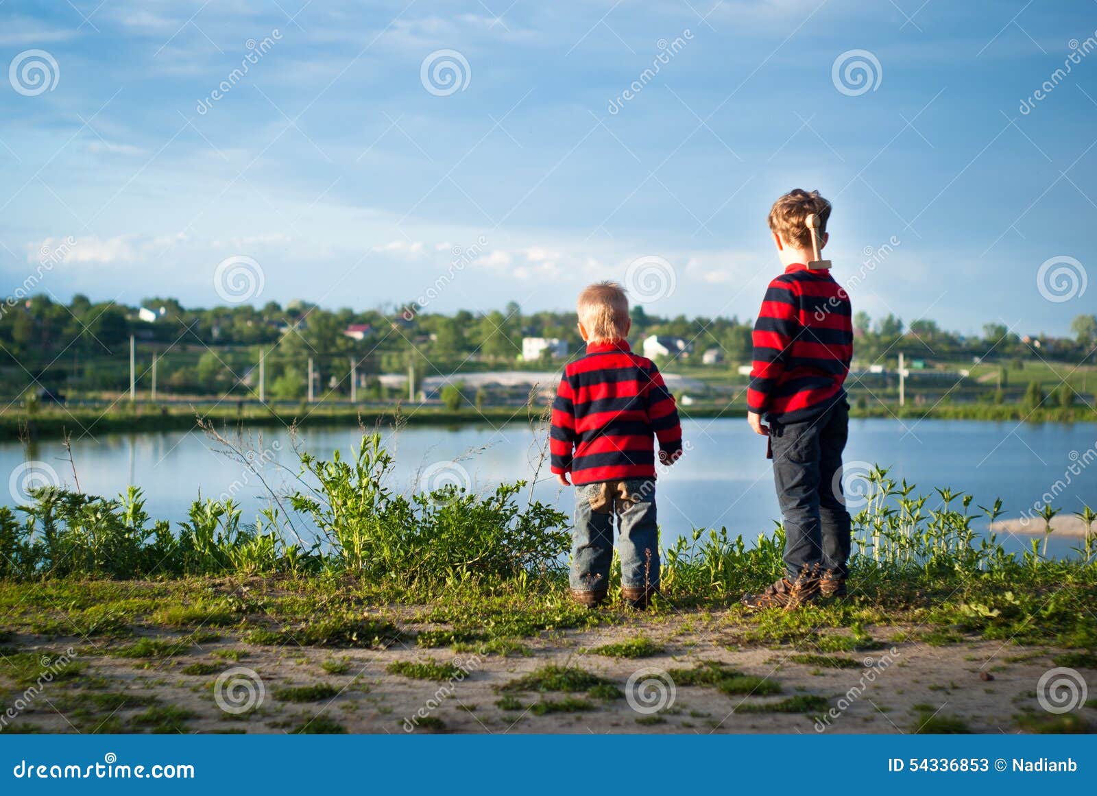 Two brothers outdoors stock image. Image of child, little - 54336853