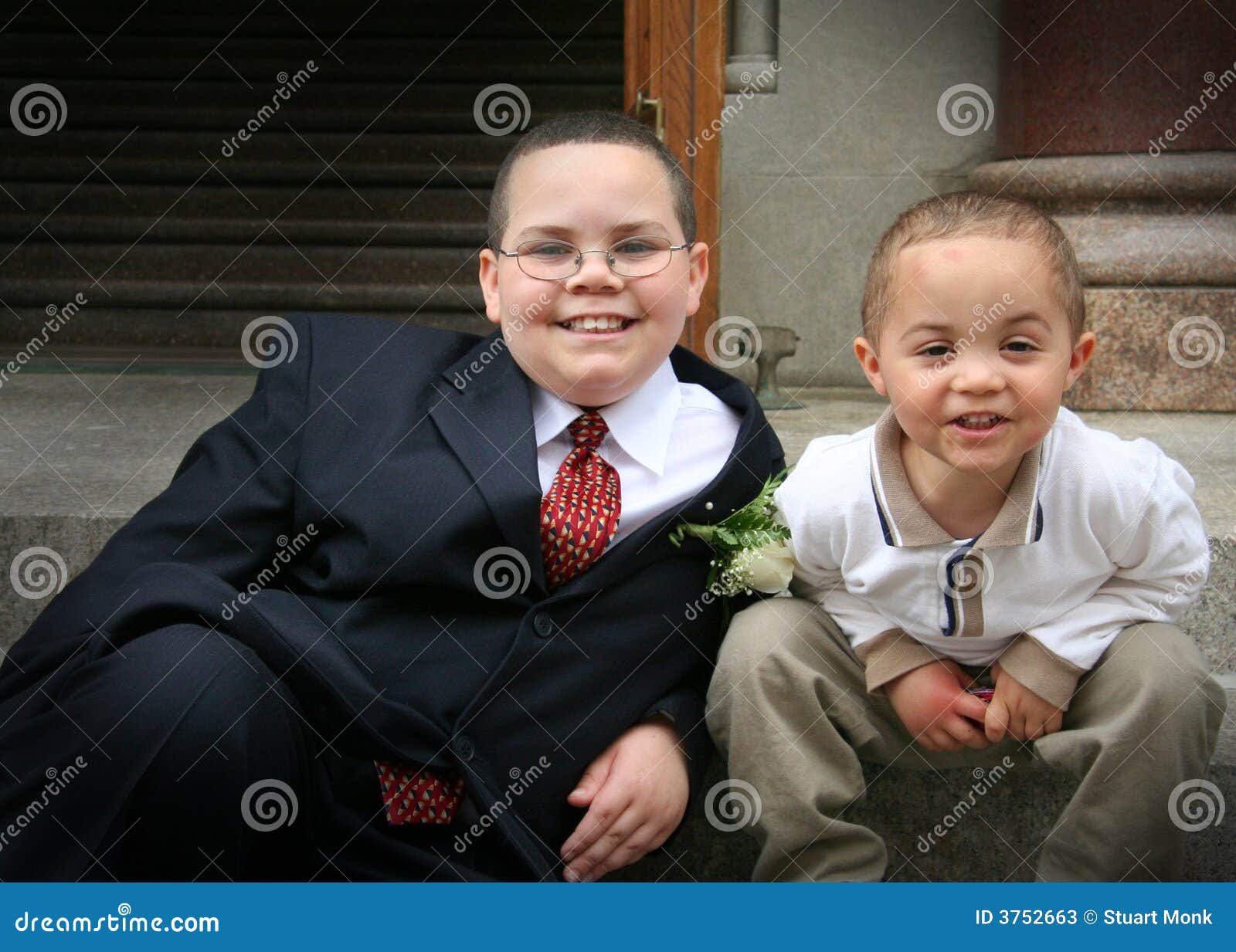 Two Brothers Outside a Church Stock Image - Image of children, playing ...