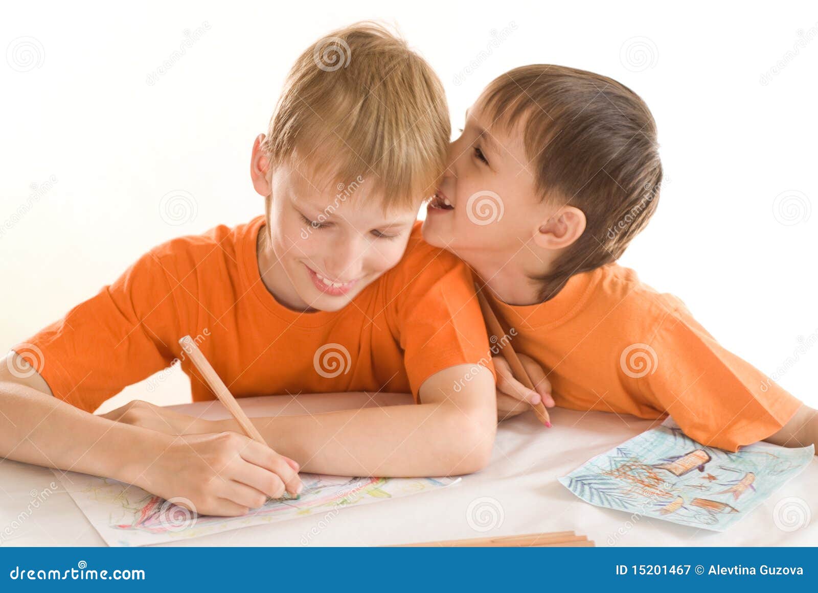 Two brothers paint stock image. Image of family, dreaming - 15201467