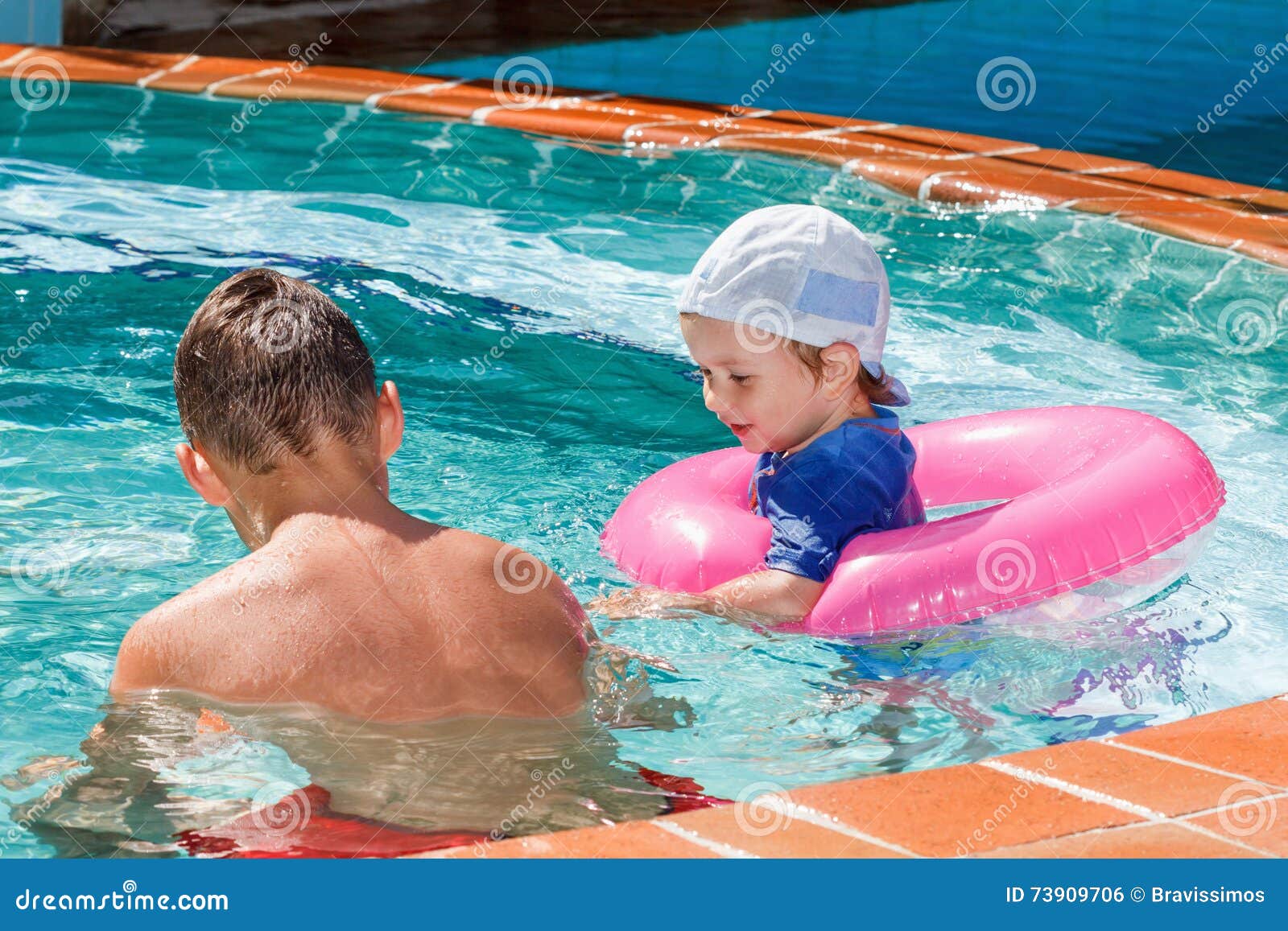 Two Brothers Playing in the Pool Stock Photo - Image of family, child ...