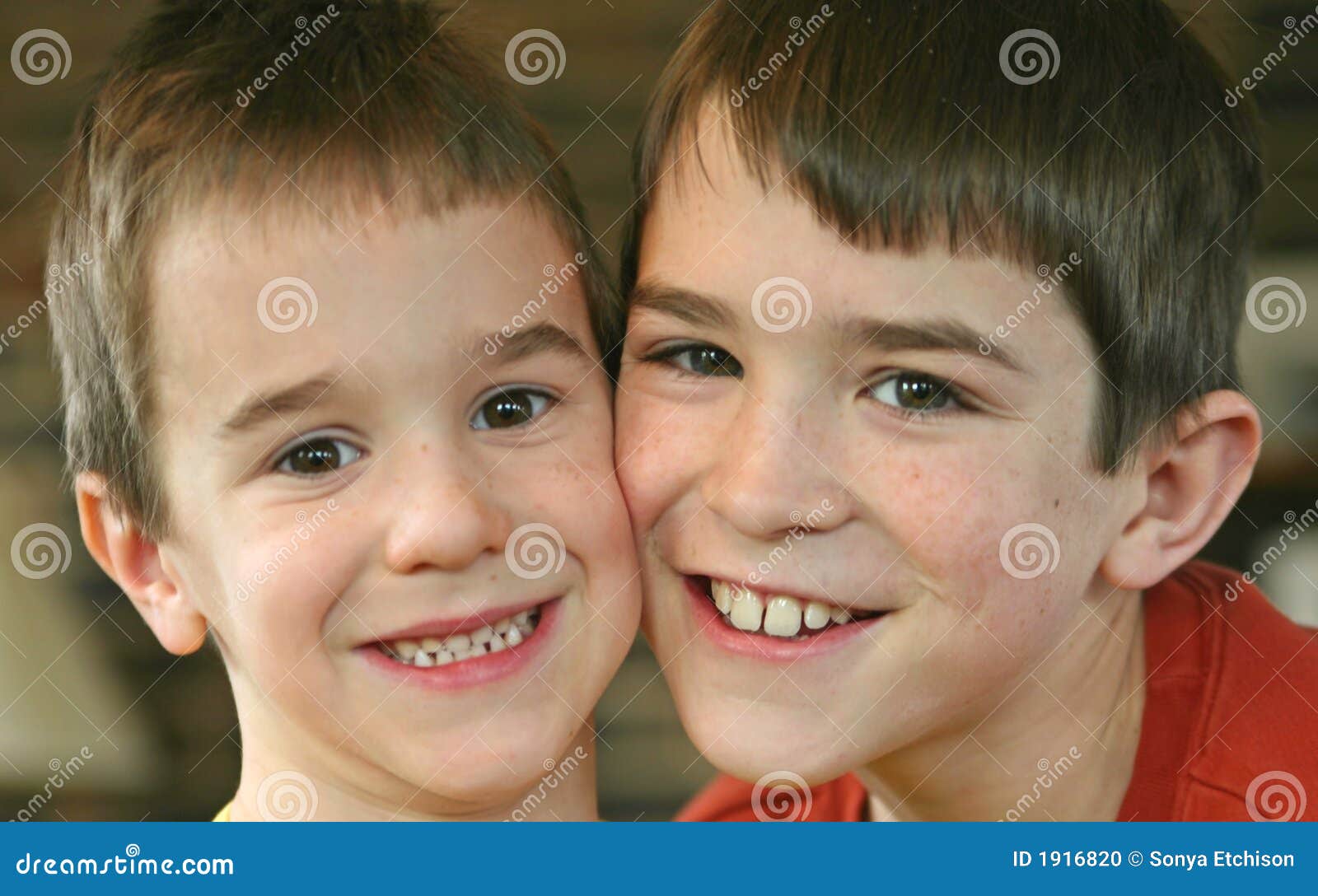 Two Brothers Smiling stock photo. Image of family, families - 1916820