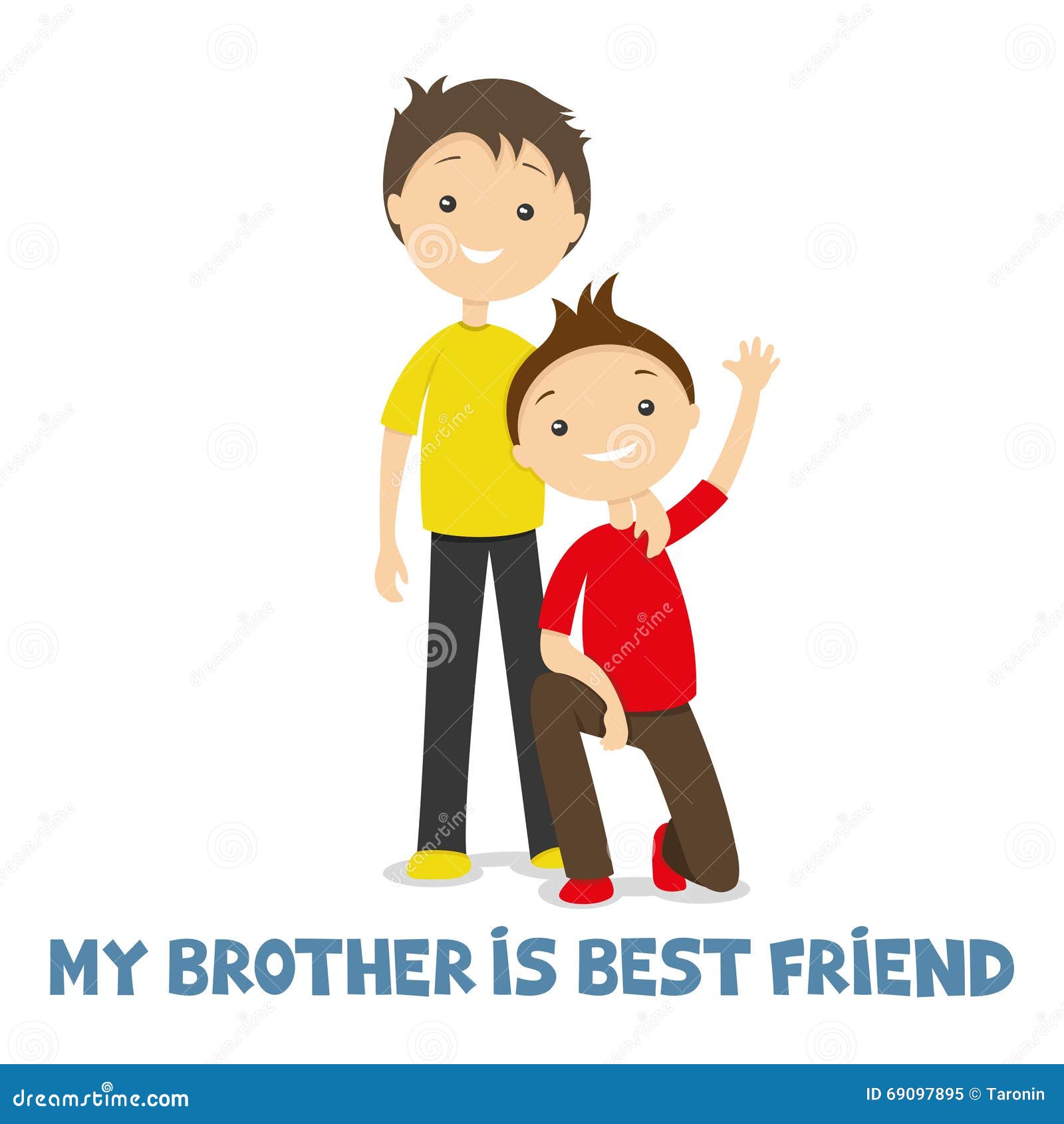 Happy Brothers Having Fun On Tree House Cartoon Vector Illustration ...