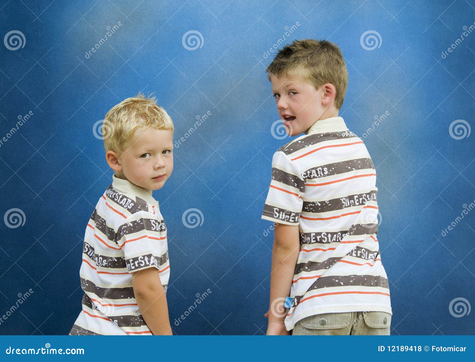 Two Brothers Turning Back stock photo. Image of open - 12189418