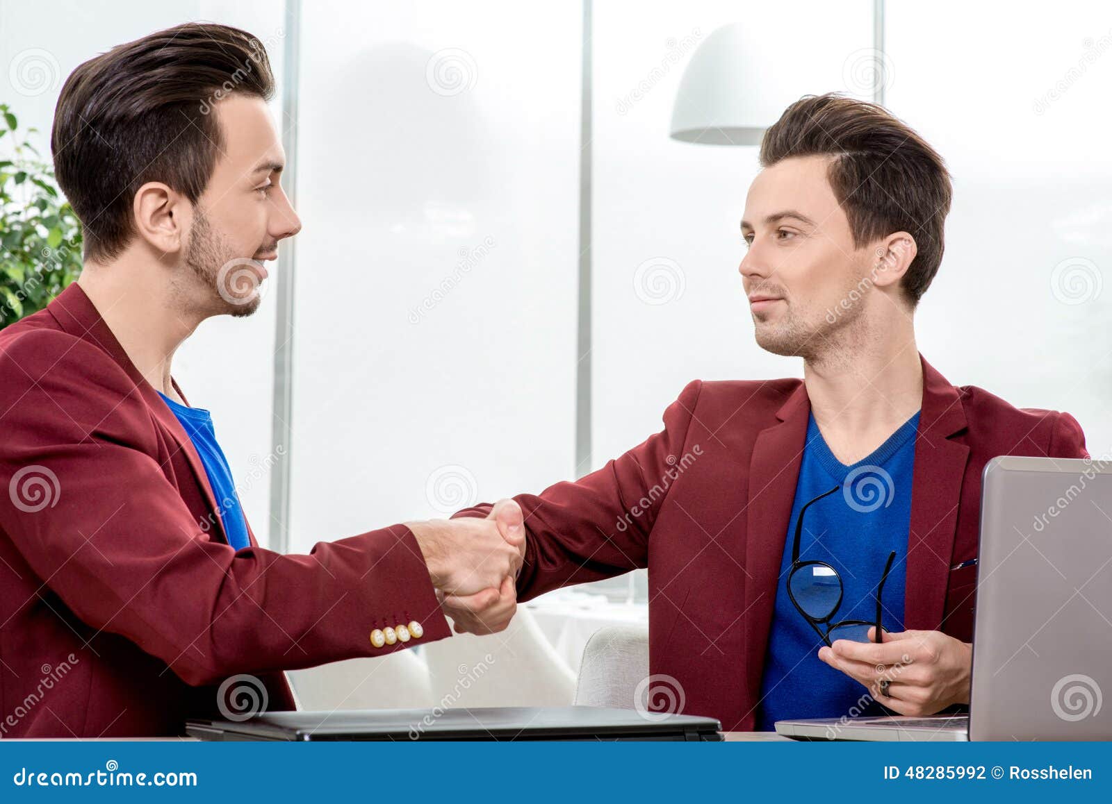 Two Brothers Twins Working at the Office Stock Photo - Image of ...