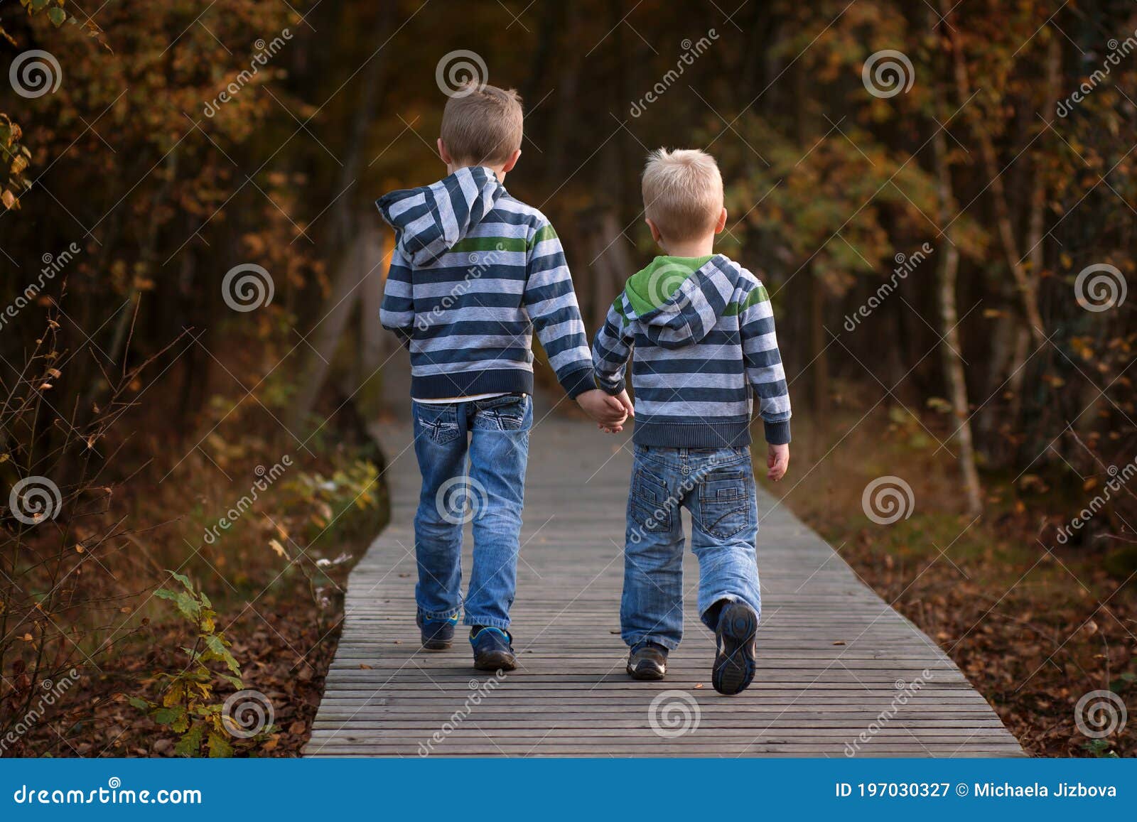 Brothers Walking Down Road Stock Photography | CartoonDealer.com #31296632