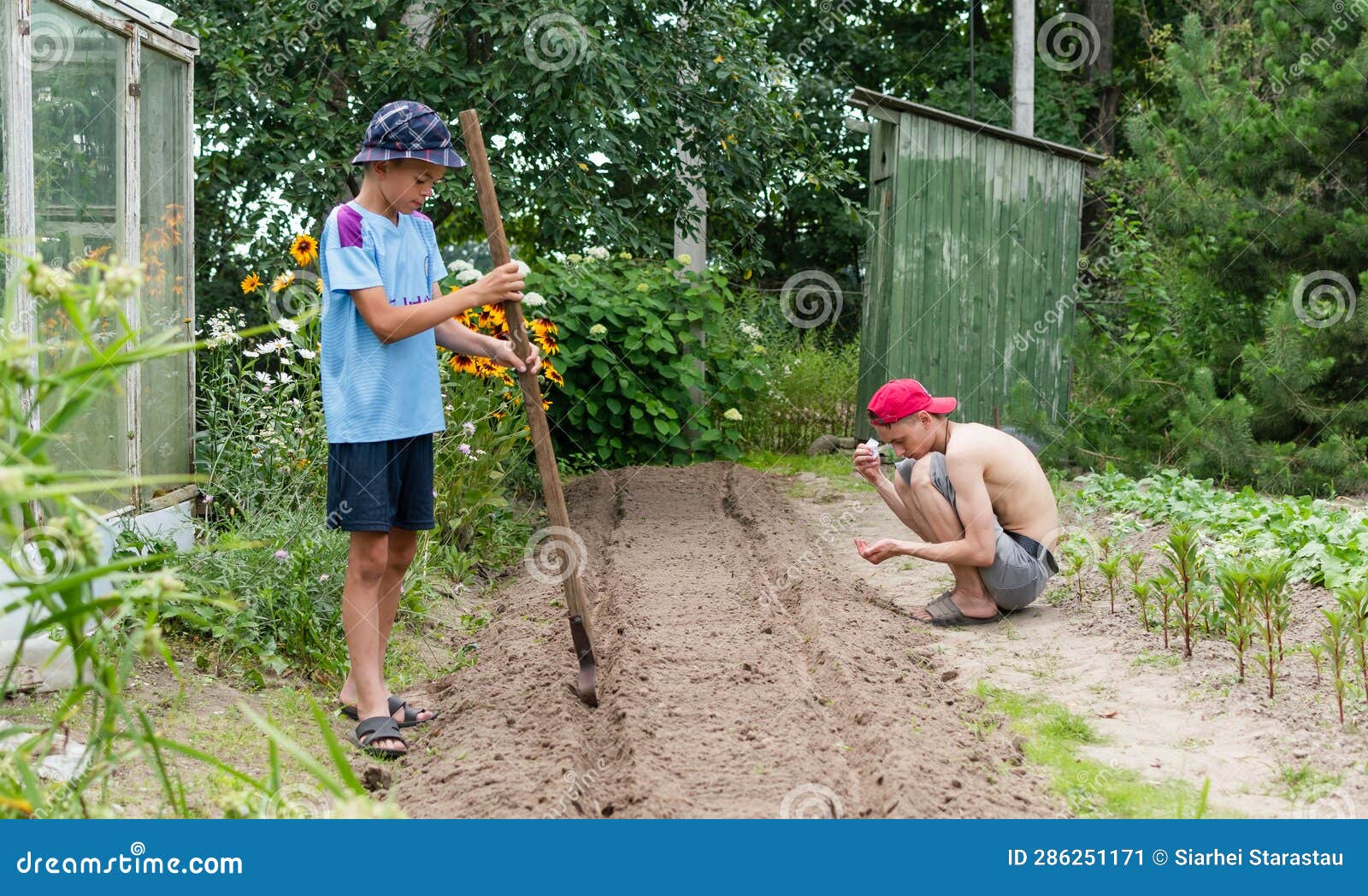 Two Brothers Work at a Foreign Site Stock Image - Image of life, frank ...