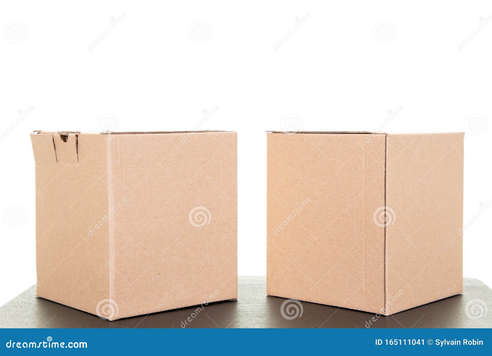 Brown Cardboard Carton Parcels Corrugated Stock Image - Image of ...