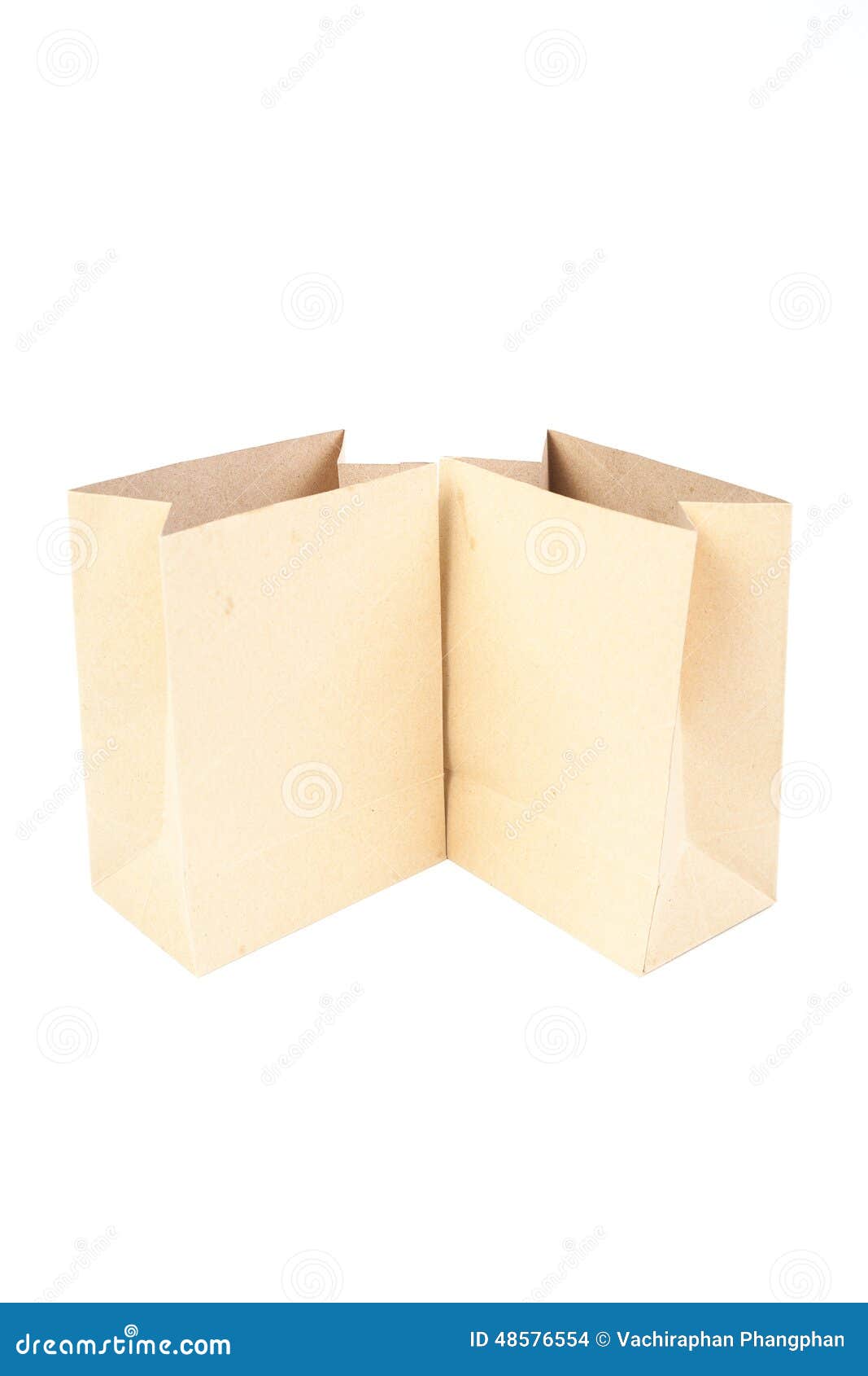 Two brown paper bag stock photo. Image of sack, recycle - 48576554