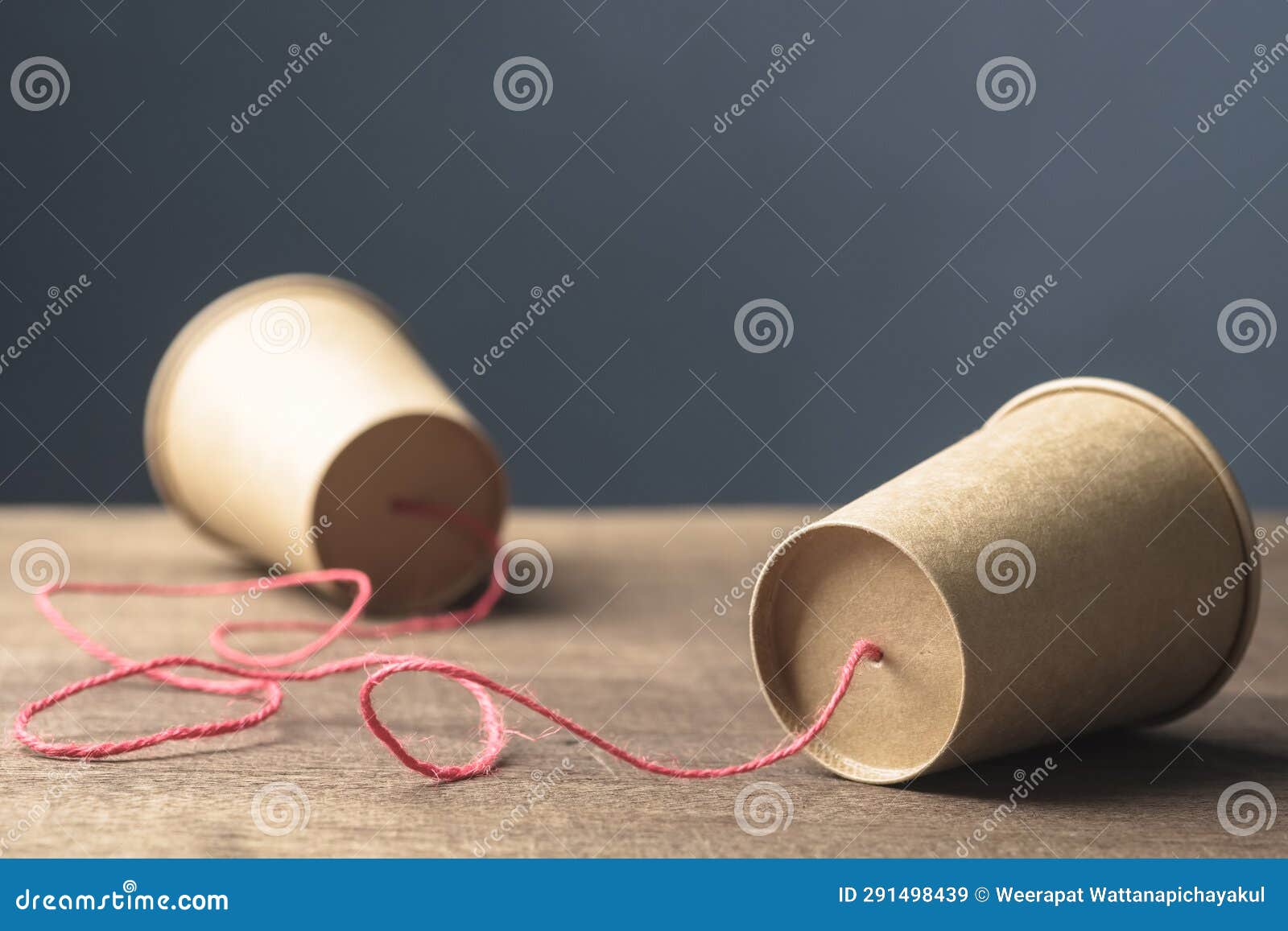 Paper Cups with String As Old Style Phone Stock Image - Image of ...