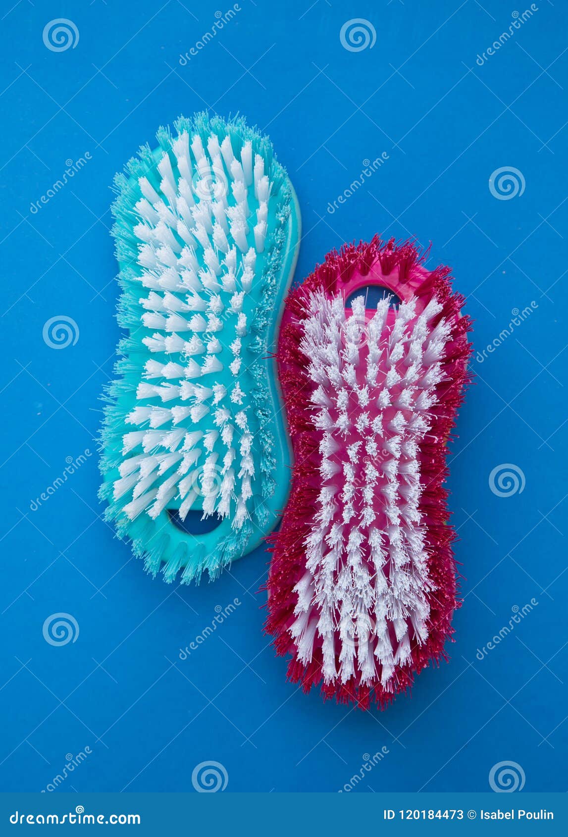 Two Brushes on Blue Background Stock Image - Image of pattern, abstract ...