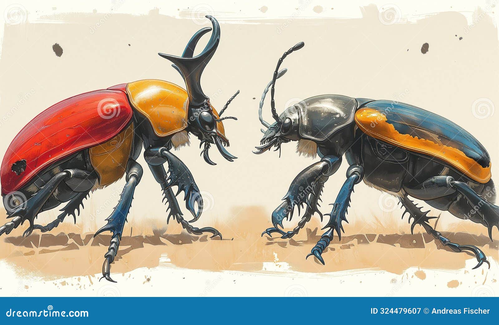 Two Bugs Standing Together stock image. Image of communication - 324479607