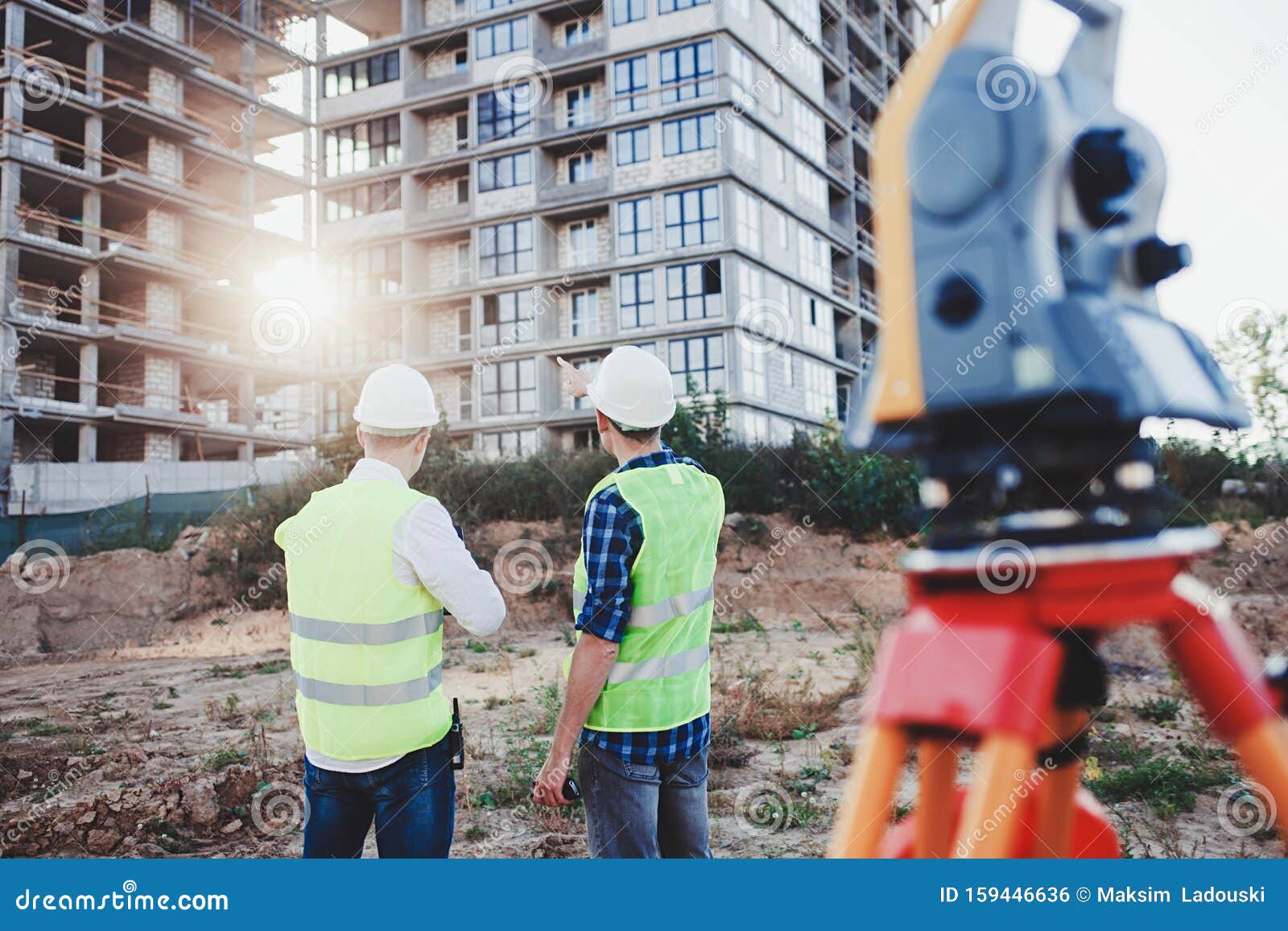 Two Builder engineer stock photo. Image of employee - 159446636