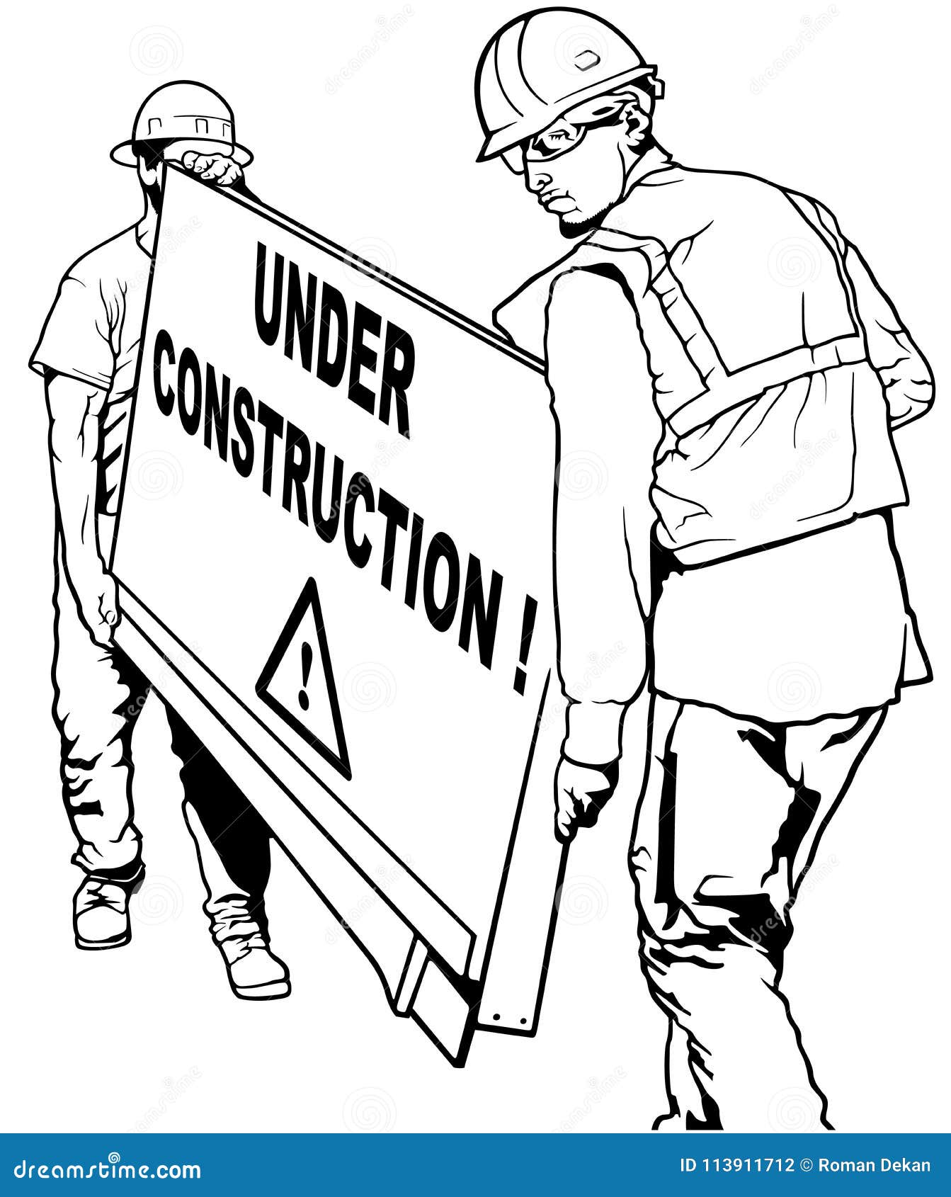 Building Workers And Architects Characters Set, Male And Female ...