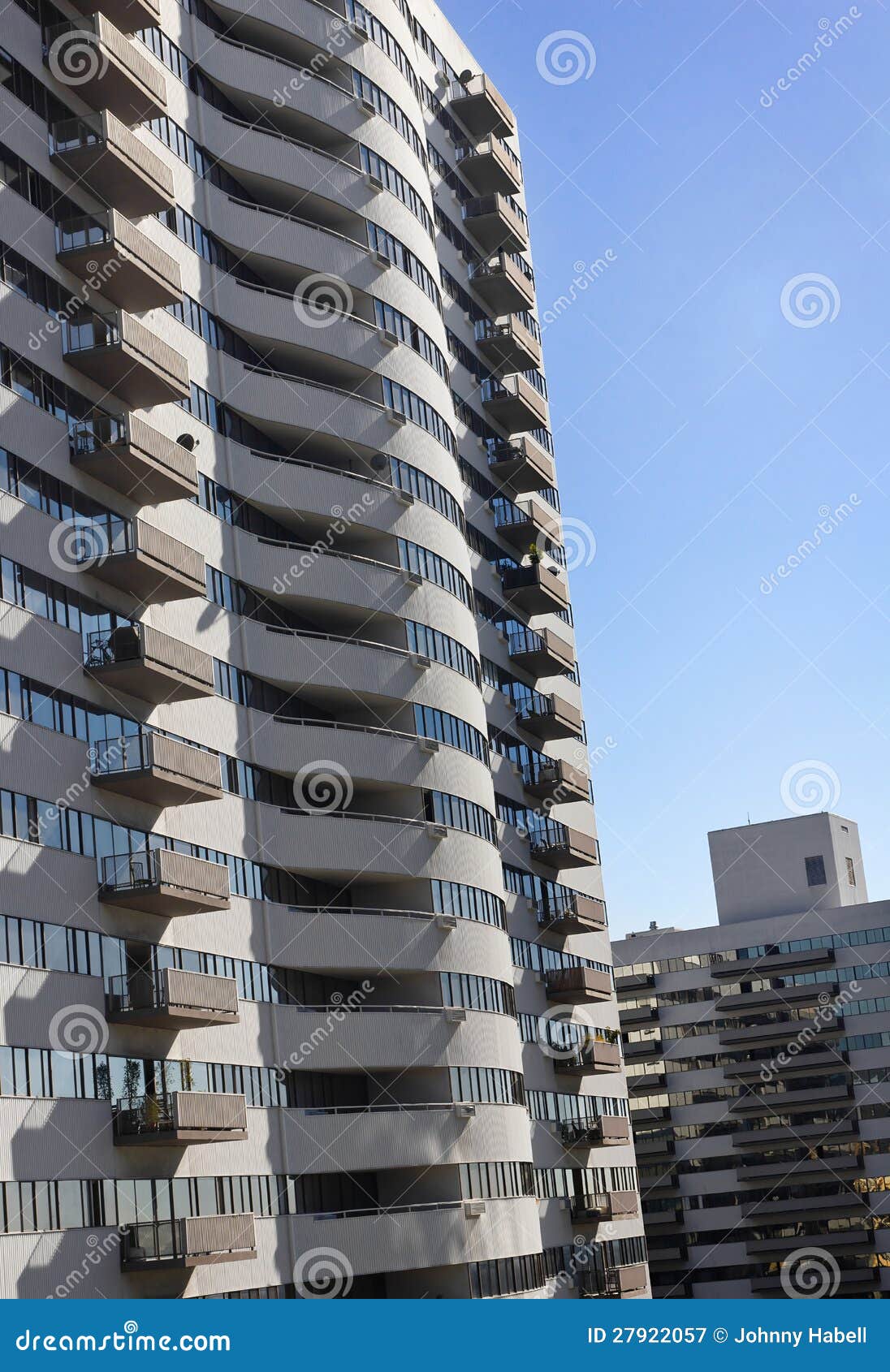 Two Buildings that Provide a Balcony View. Stock Image - Image of ...