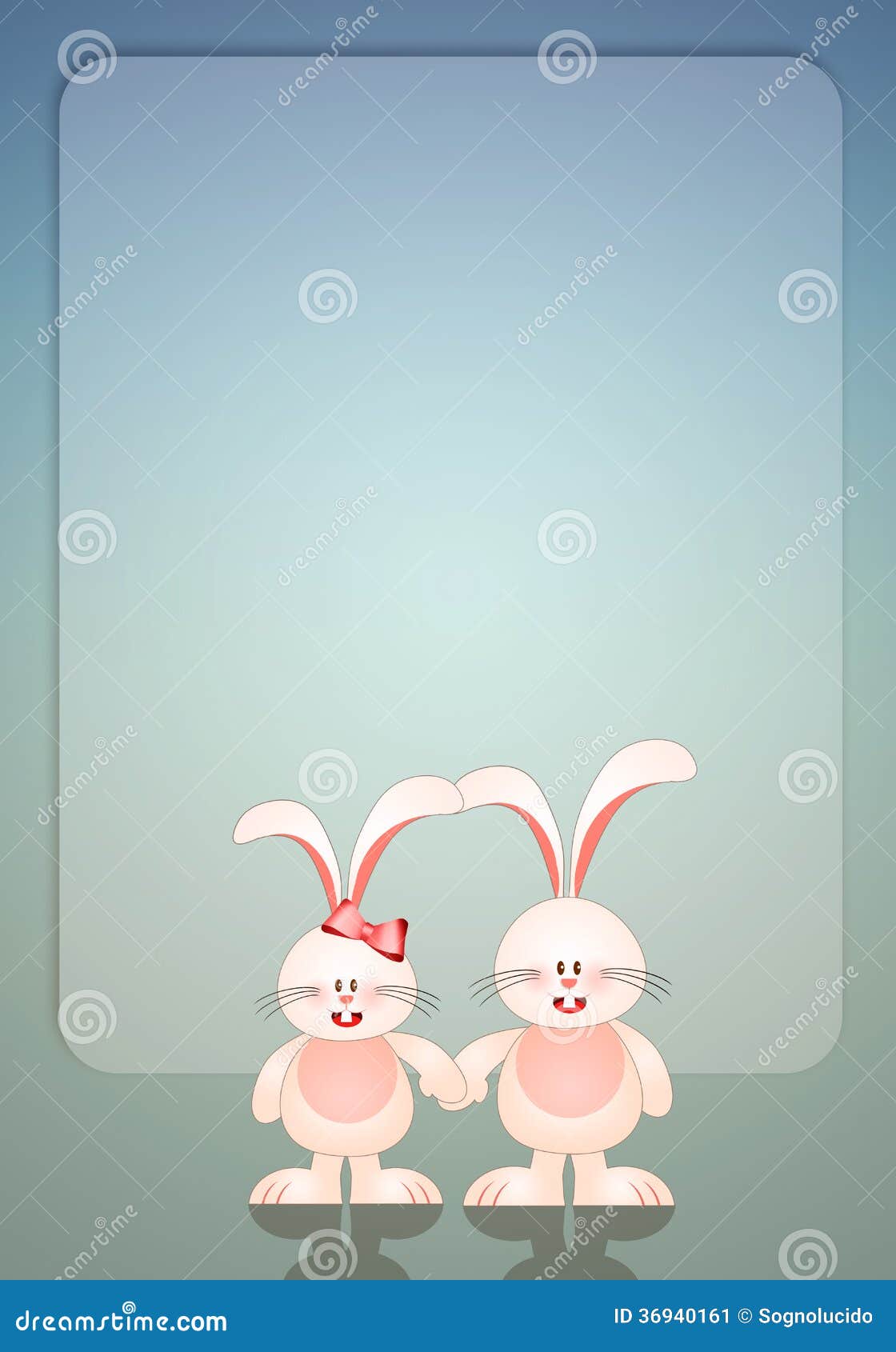 Two bunnies in love stock illustration. Illustration of bunny - 36940161