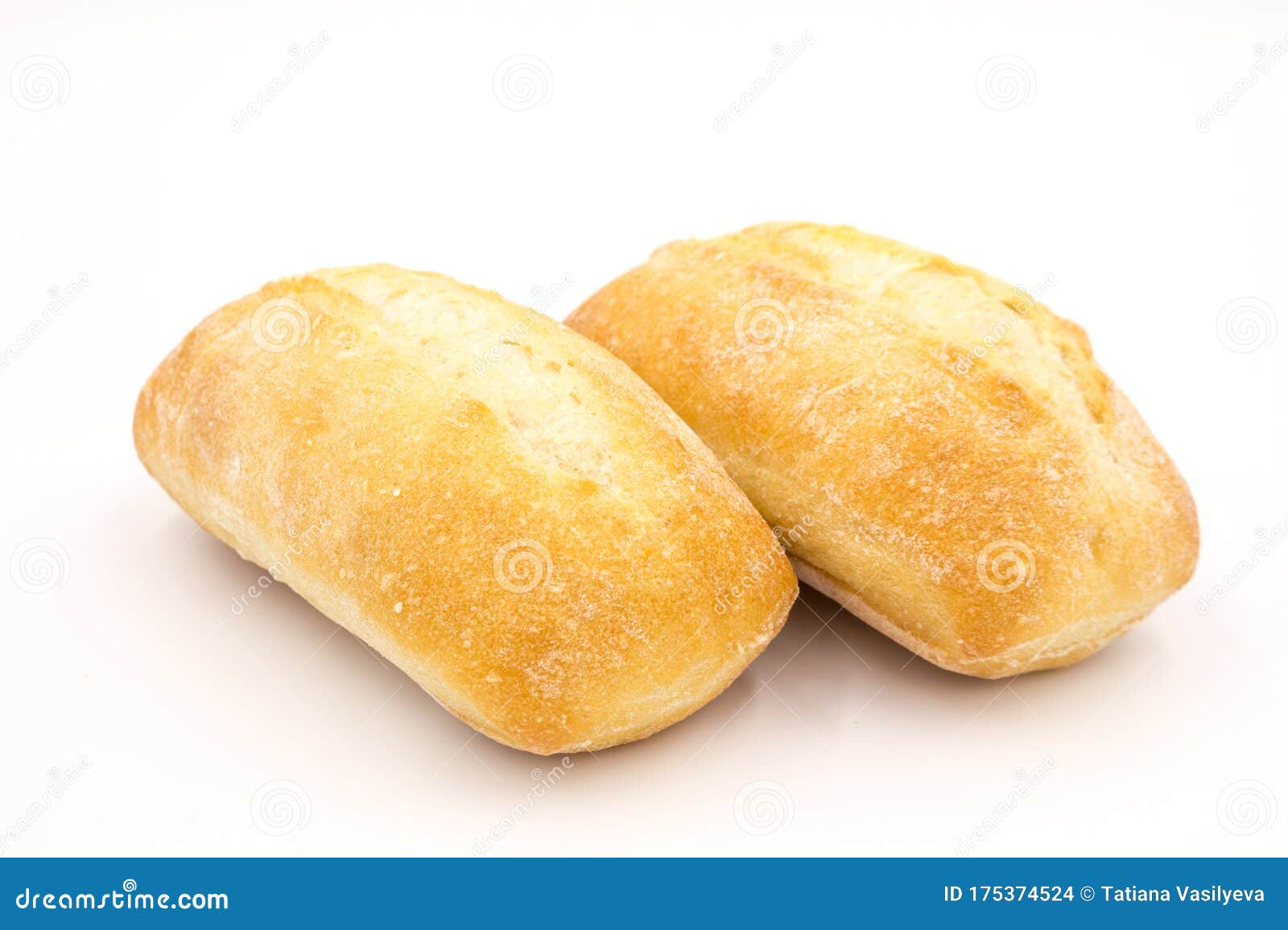 Two Buns Made from Wheat Flour, Bread. Stock Photo - Image of diet ...