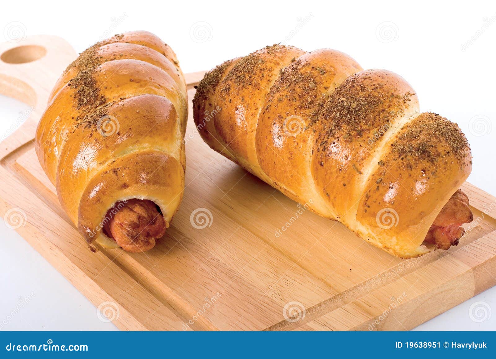 Two buns with sausage stock image. Image of meat, breakfast - 19638951