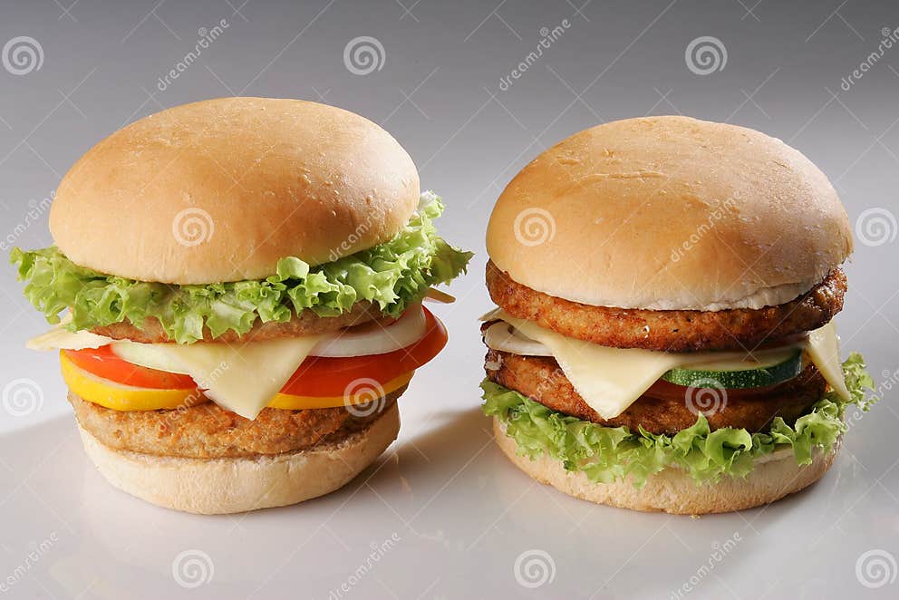 Two burgers stock image. Image of cook, cheese, food, burgers - 3152499