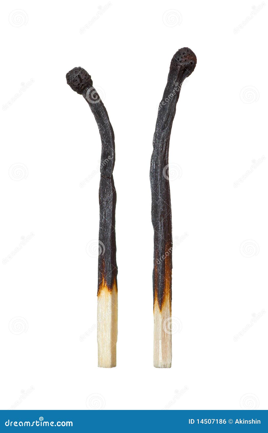 Two Burned Matches Turned Away from Each Other Stock Photo - Image of ...