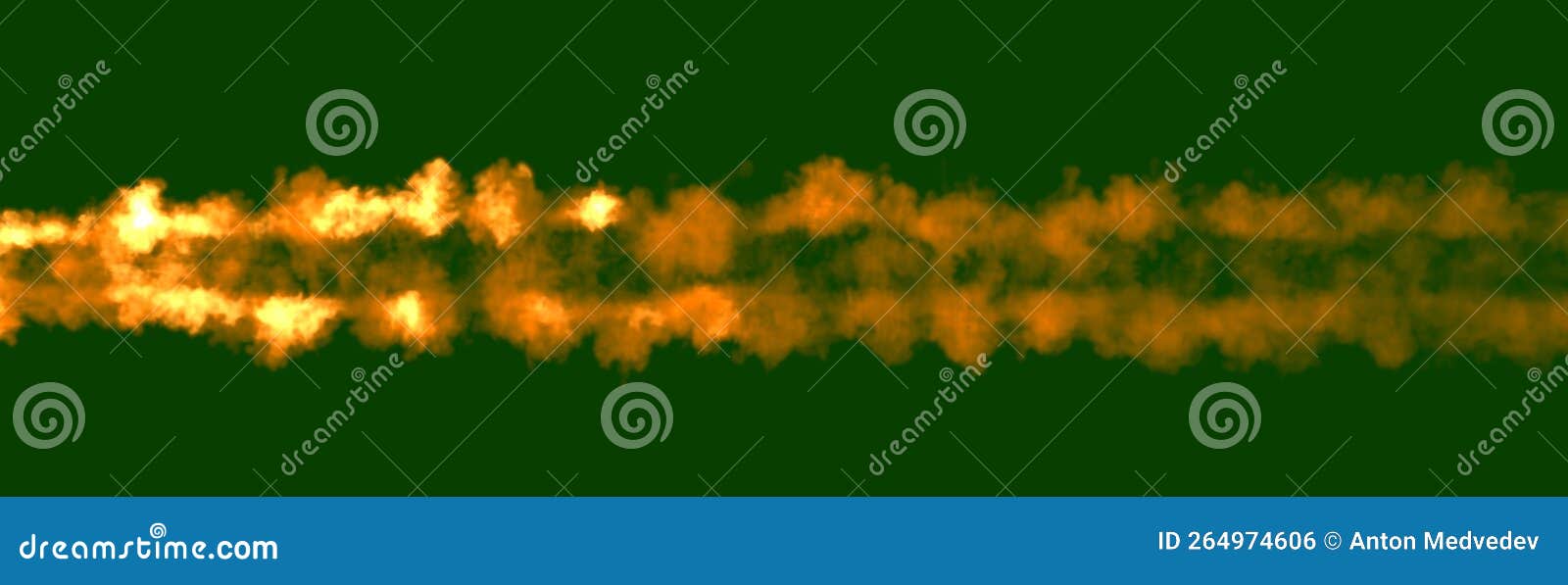 Two Blazing Lines of Fire on Green Screen, Isolated - Object 3D ...