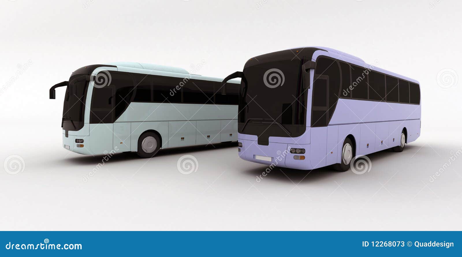Two buses stock illustration. Illustration of drive, coach - 12268073