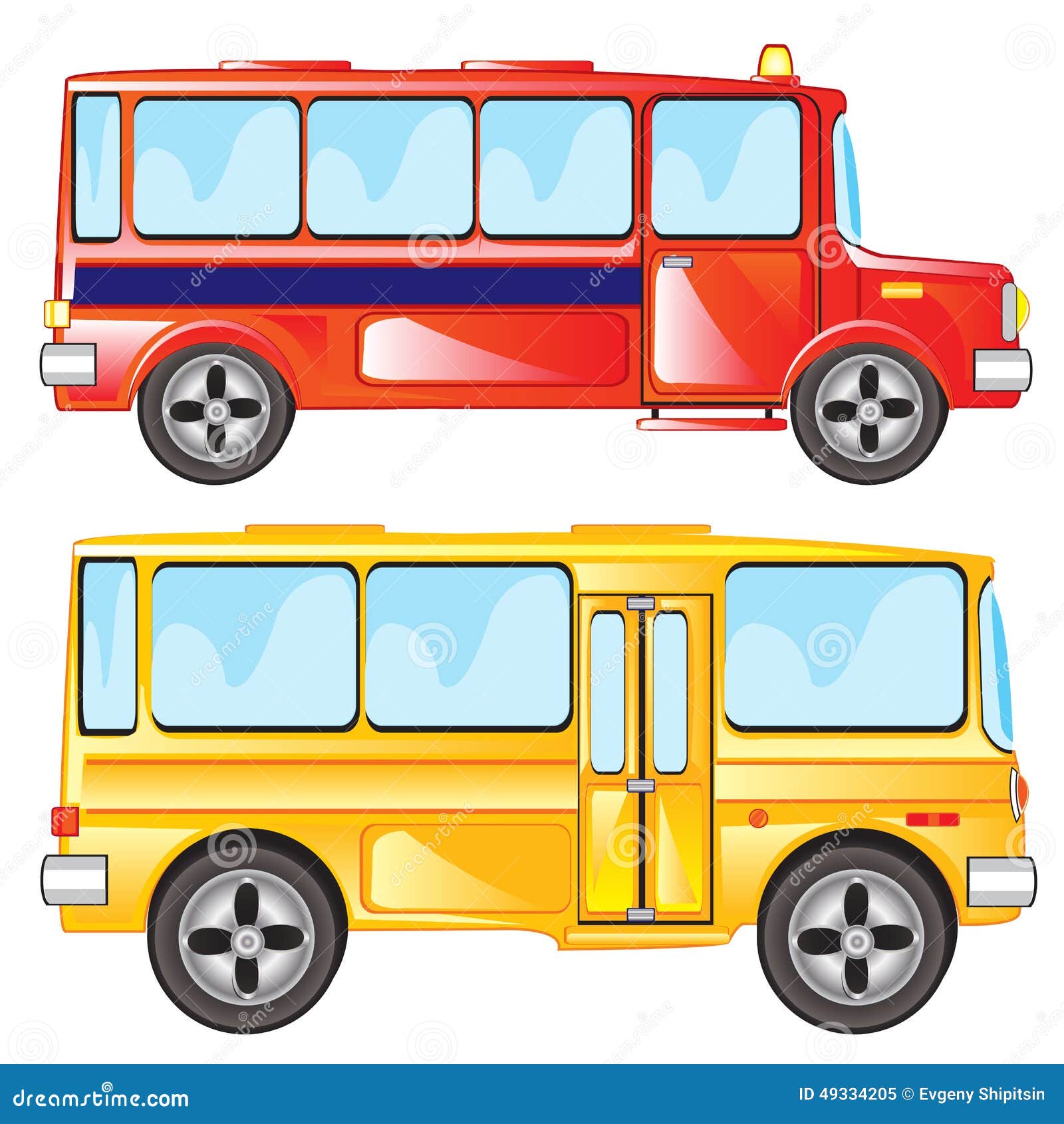 Two buses stock vector. Illustration of machine, journey - 49334205