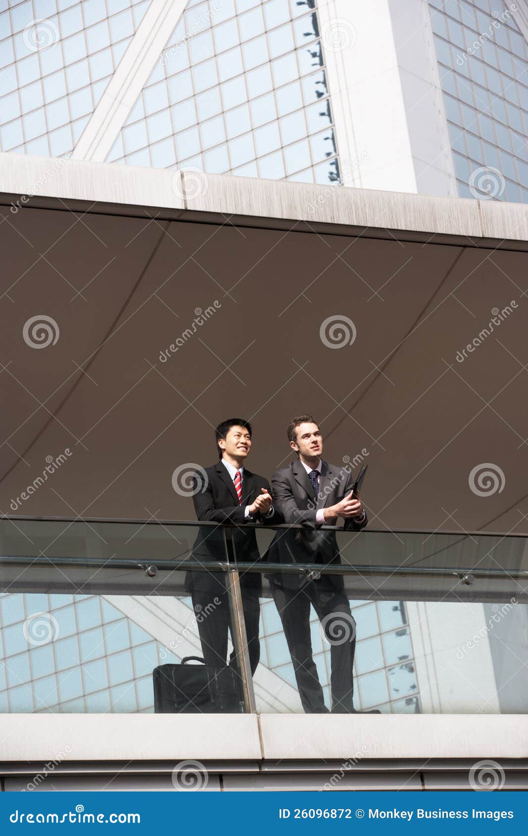 Two Business Colleagues Chatting Outside Stock Photo - Image of scene ...