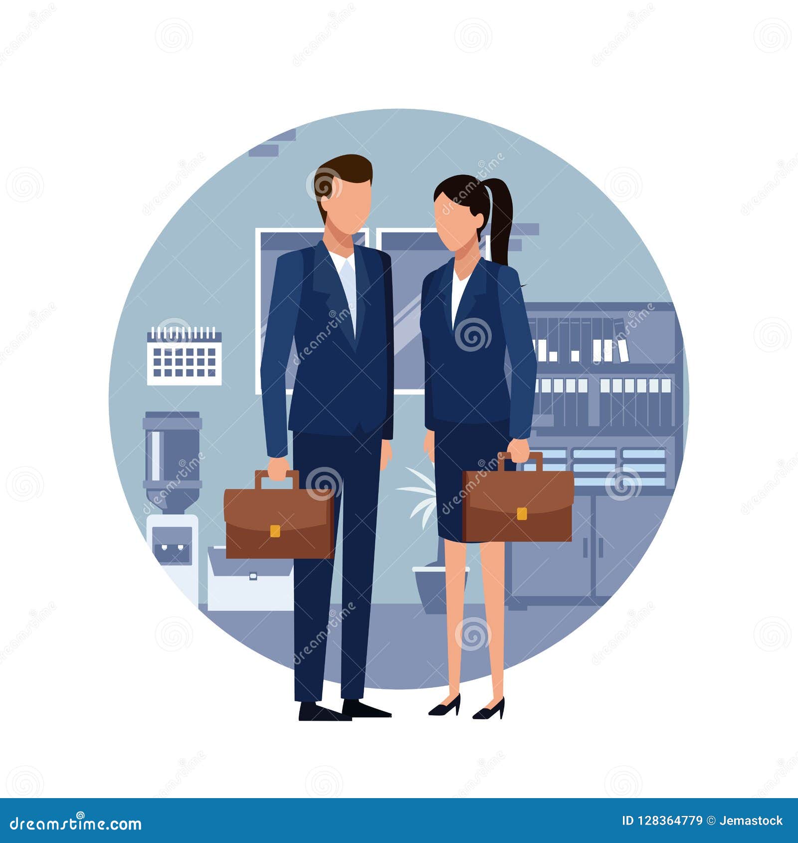Two Business Colleagues Discussing Work Stock Vector - Illustration of ... Two Business Colleagues Discussing Work Stock Vector - Illustration of ...