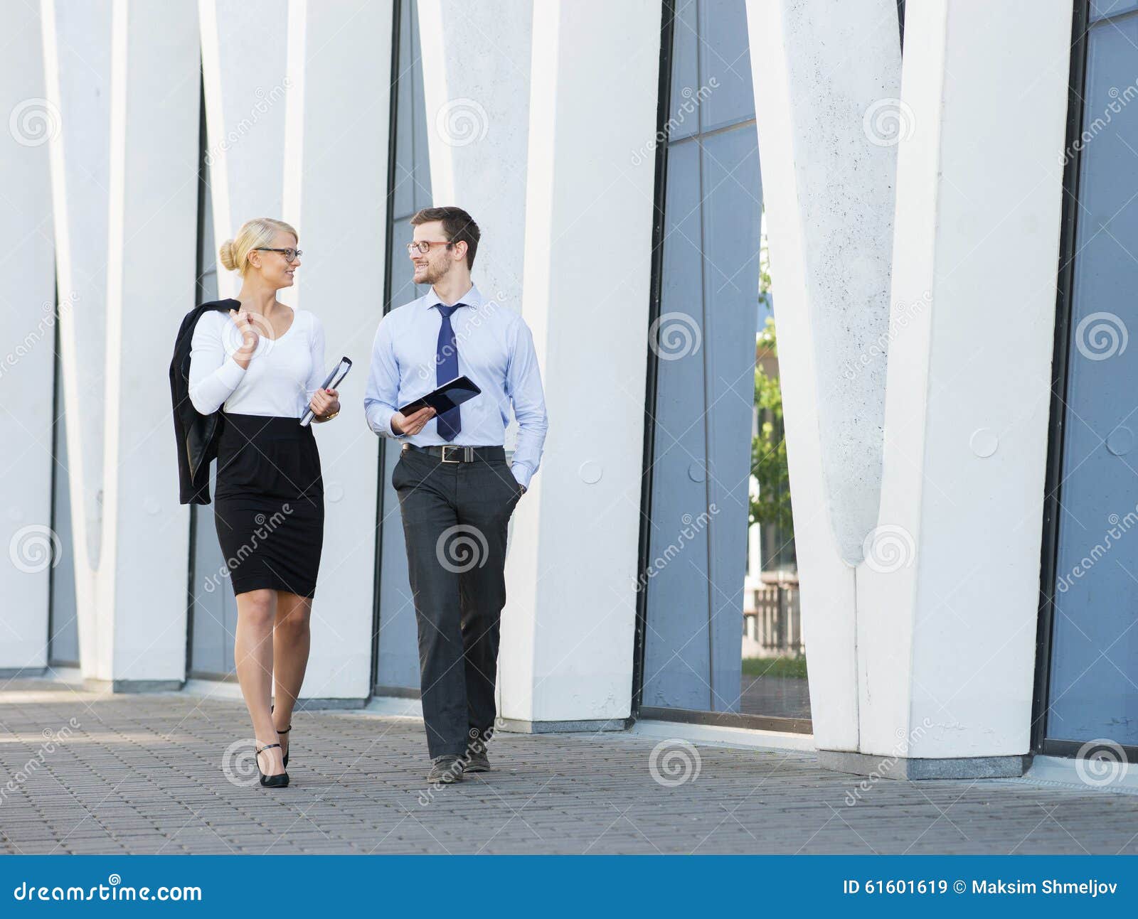 Two Business Colleagues Going Home after Work Stock Image - Image of ...