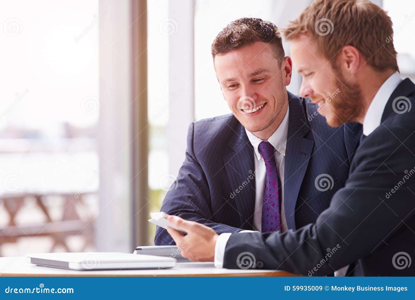 Two Business Colleagues in a Meeting, Close Up Stock Image - Image of ...