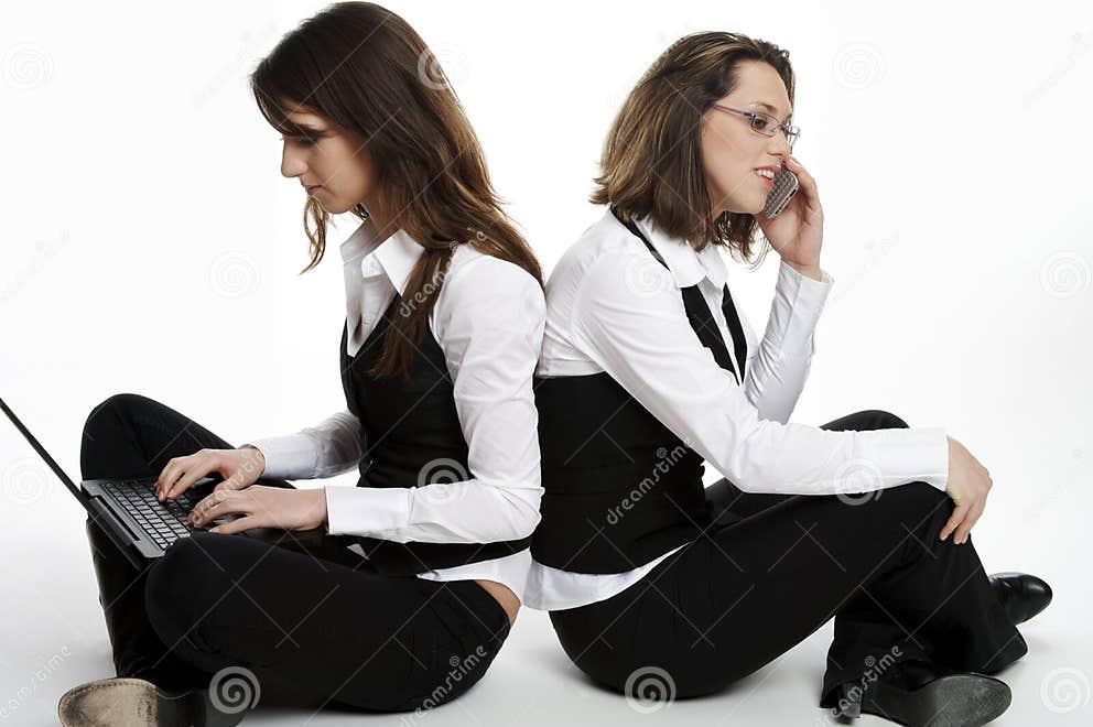 Two business girls stock image. Image of confident, assistant - 4955433