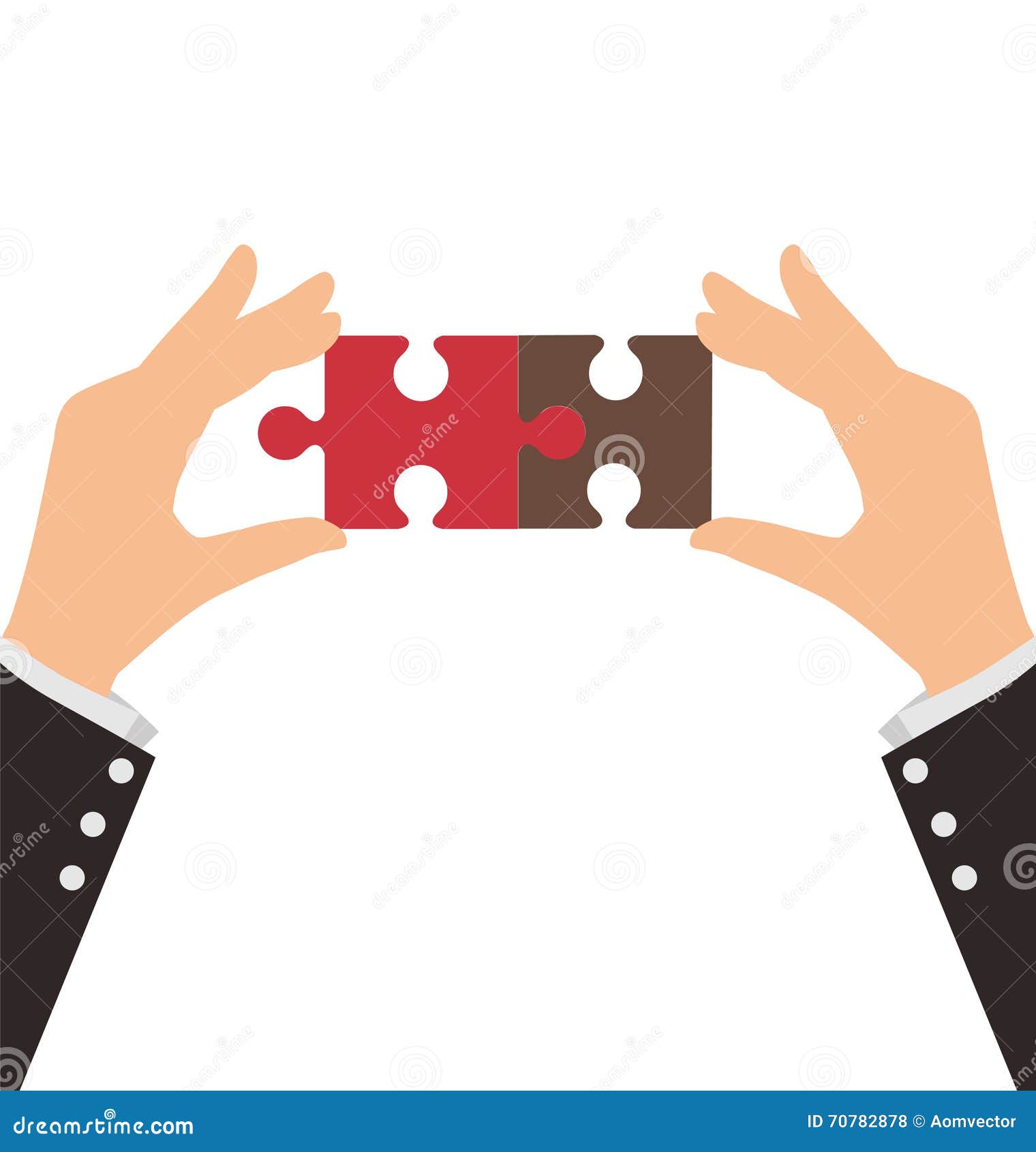 Hands Connect Jigsaw Puzzle Piece. The Concept Of Establishing Contacts ...