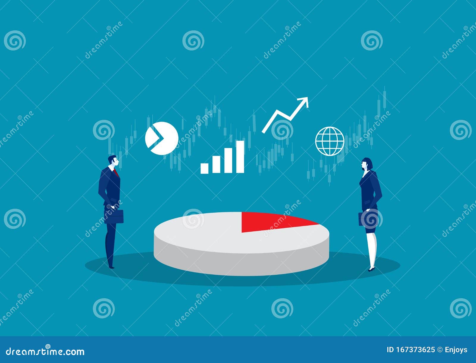 Two Business Looking at Result of Business Project, Analysis and Stats ...