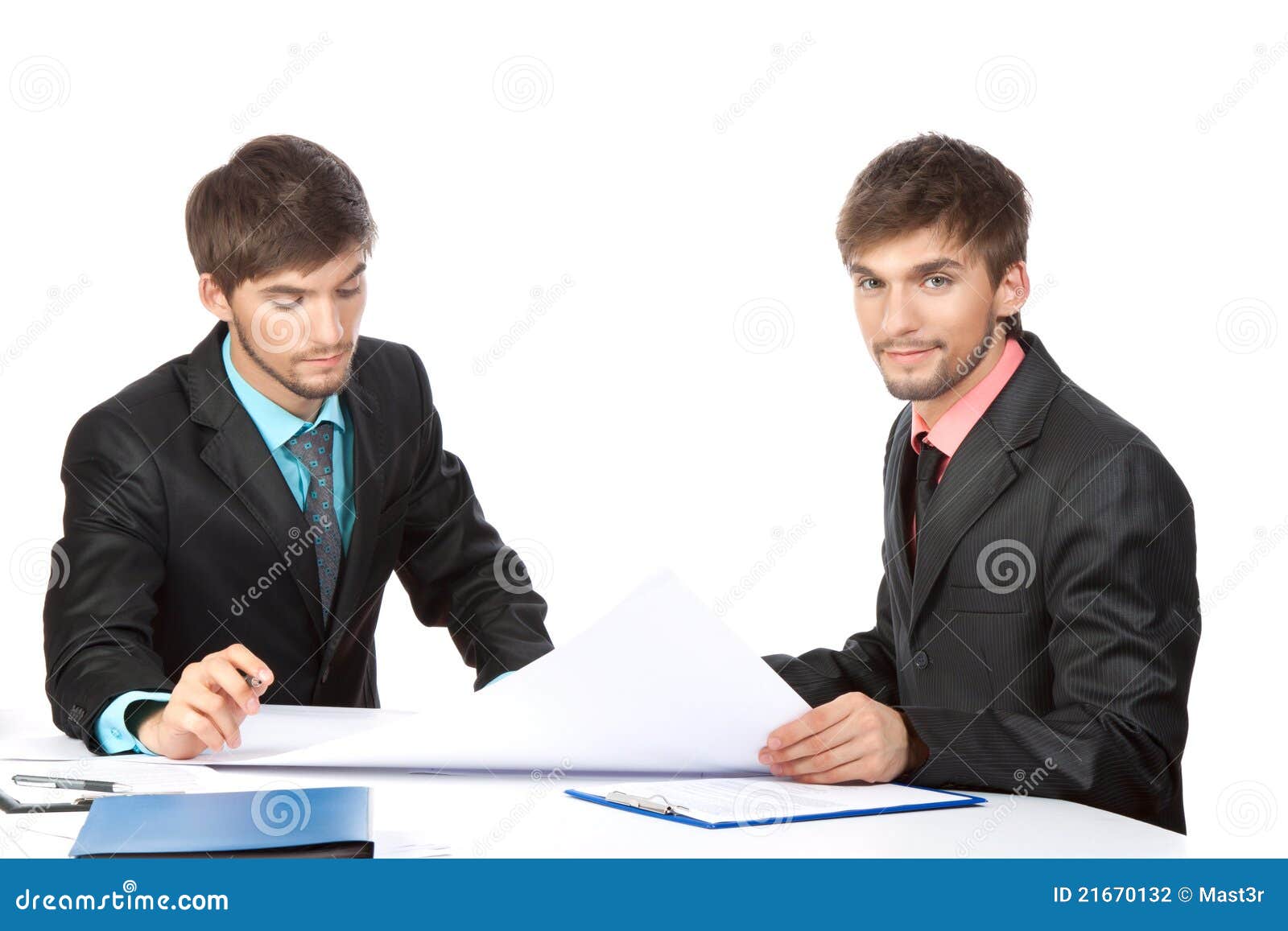 Two business man stock photo. Image of coworker, look - 21670132