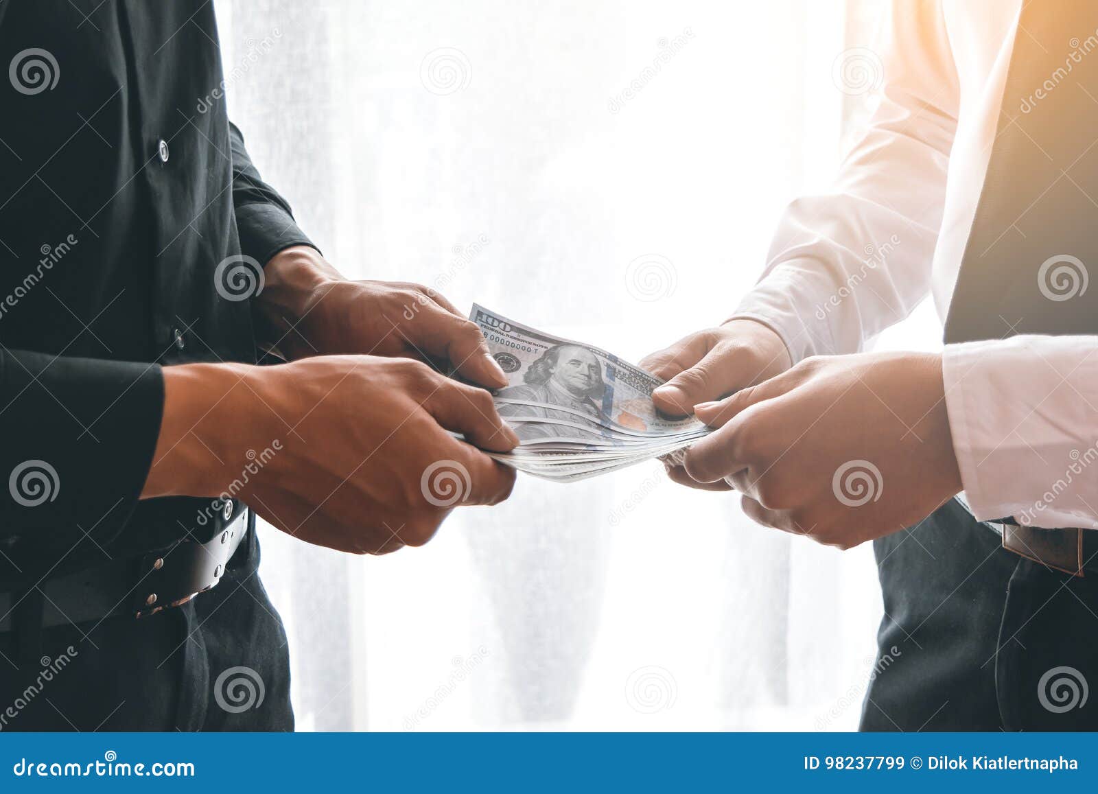 Two business man dealing stock image. Image of paid, business - 98237799